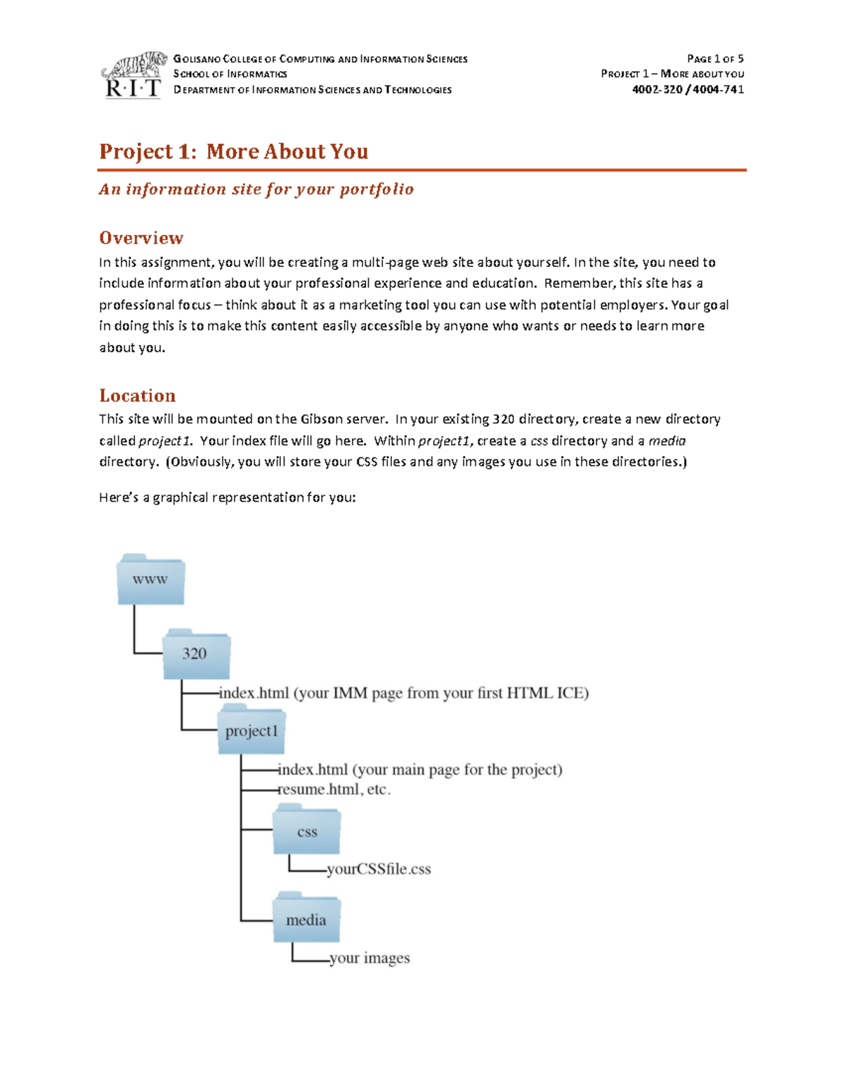 320Project 1 - Project 1: More About You An information site for your ...