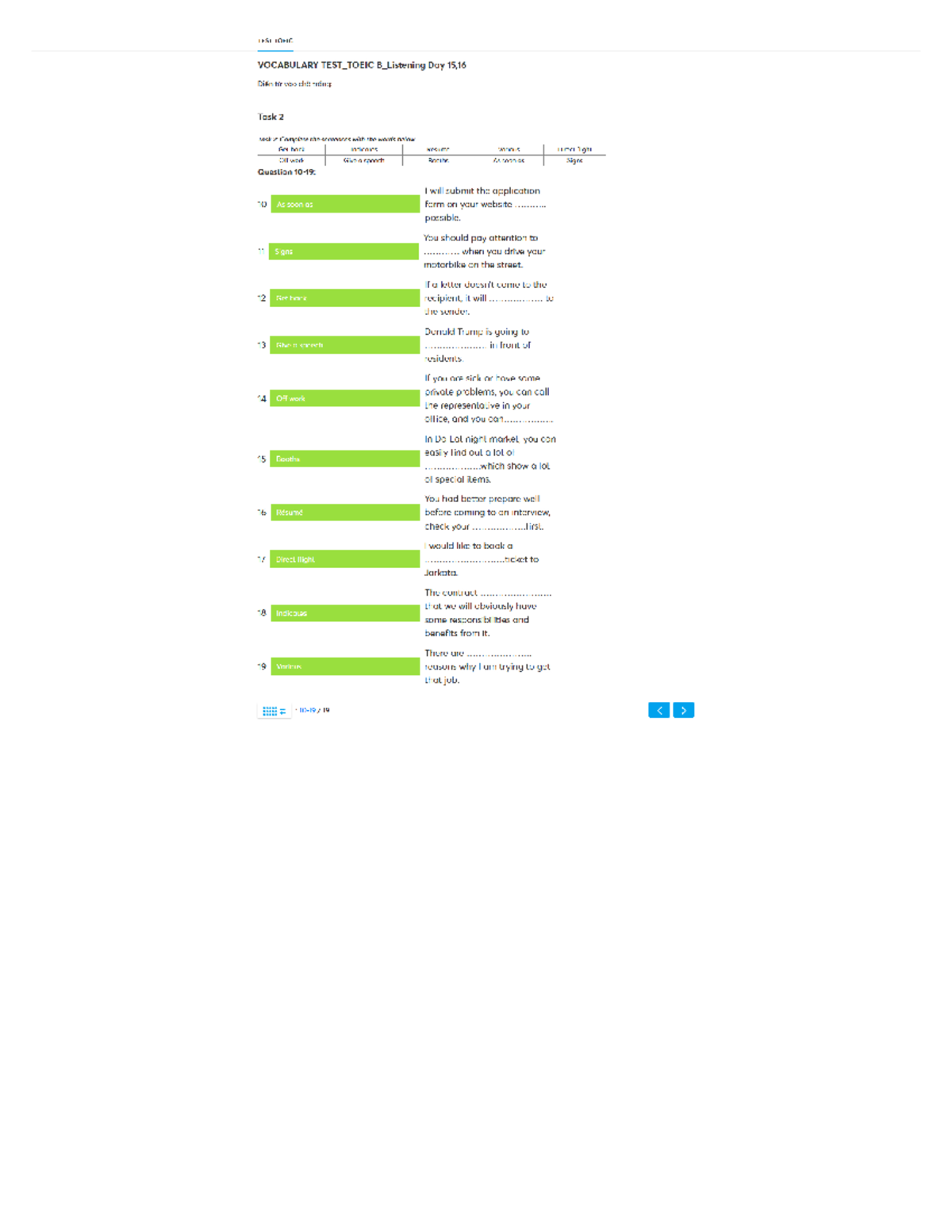LC Toeicb UNIT15-16 VOC2 - English - Studocu