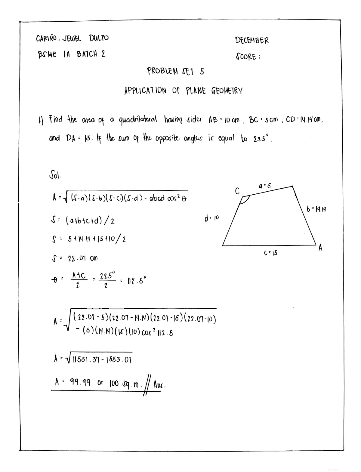 Problem Set No. 5 MFE - Math for Engineers - PangSU - Studocu