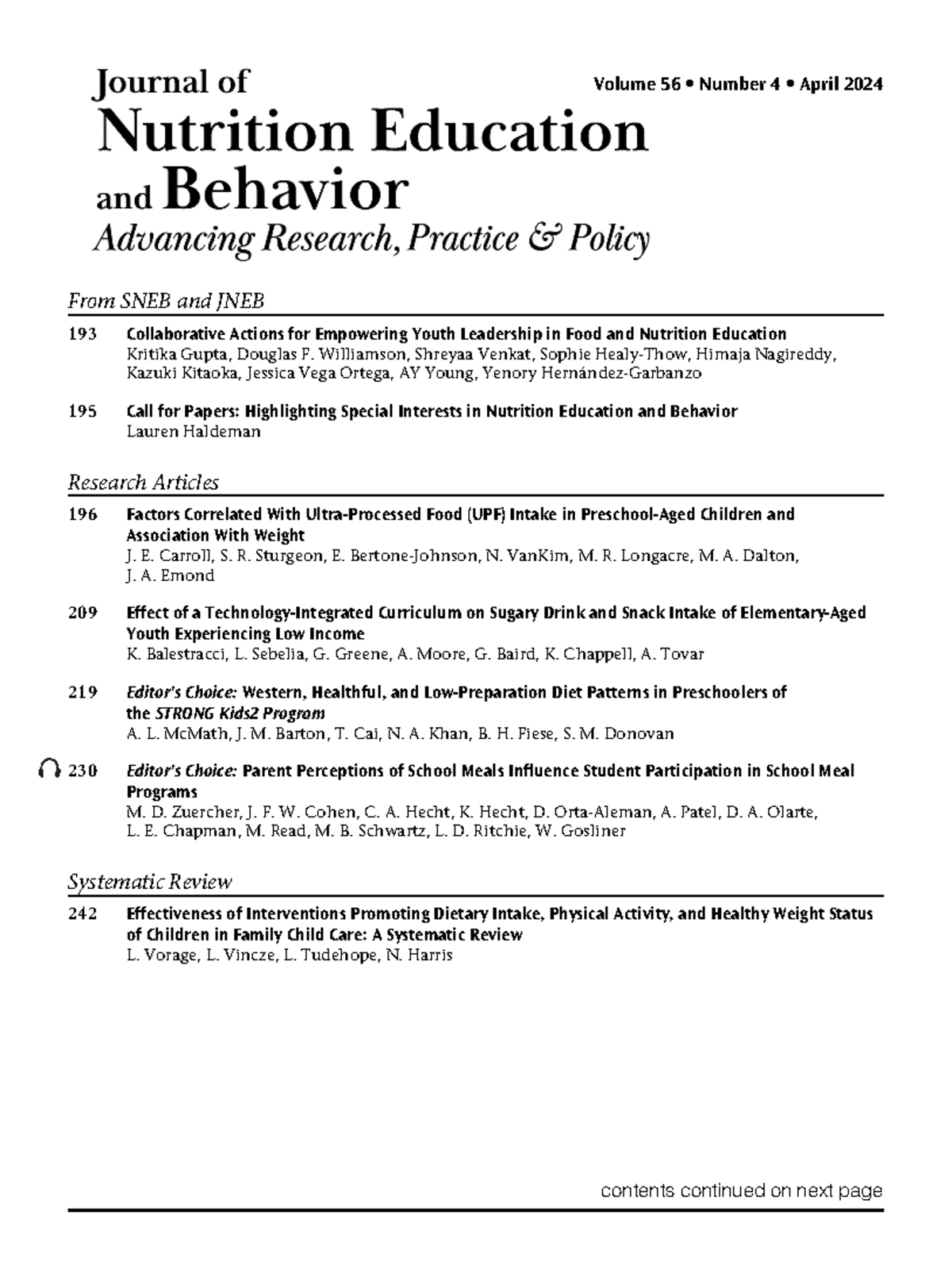 Table-of-Contents jneb - From SNEB and JNEB 193 Collaborative Actions for Empowering Youth - Studocu