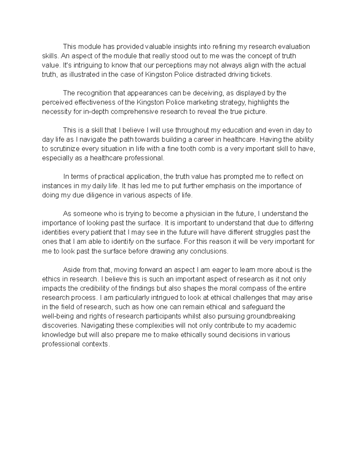 M3 Reflection - This module has provided valuable insights into ...