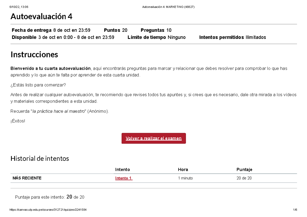 Autoevaluación 4 Marketing (48827) - Autoevaluación 4 Fecha de entrega 8 de oct en 23:59 Puntos ...