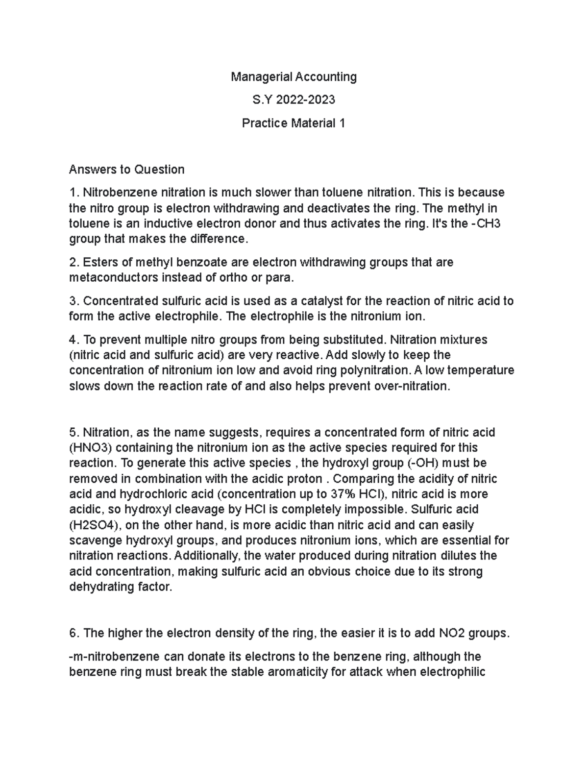 Managerial Accounting Practice Material 1 - Managerial Accounting S ...