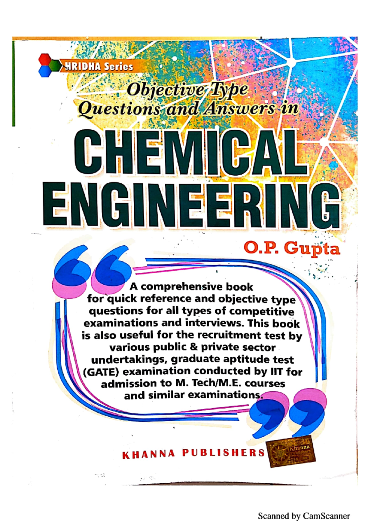 Chemical Engineering op gupta objective full - ..... "f ~ • 1 i ...
