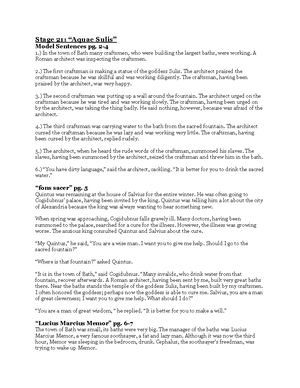 Cambridge Latin Course Stage 18 Translations - Stage 18: “Eutychus et ...