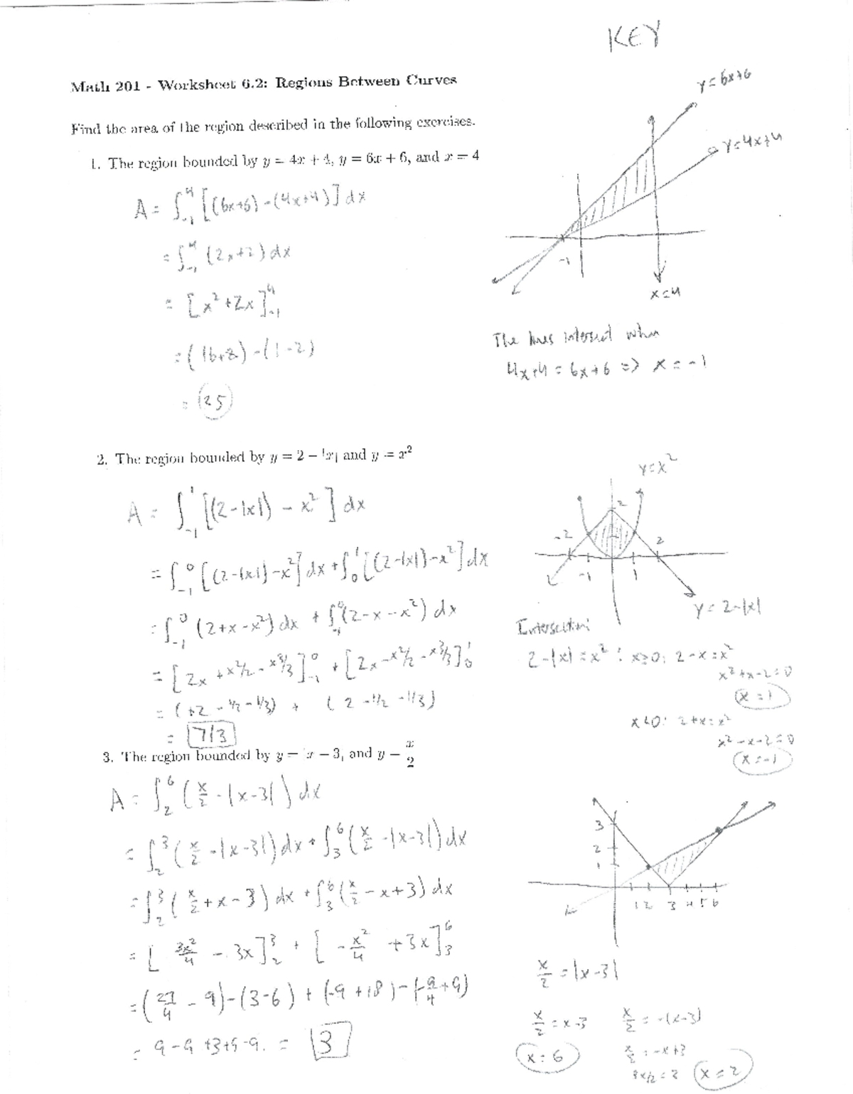 Worksheet 6.2 Key - MATH 201 - Studocu