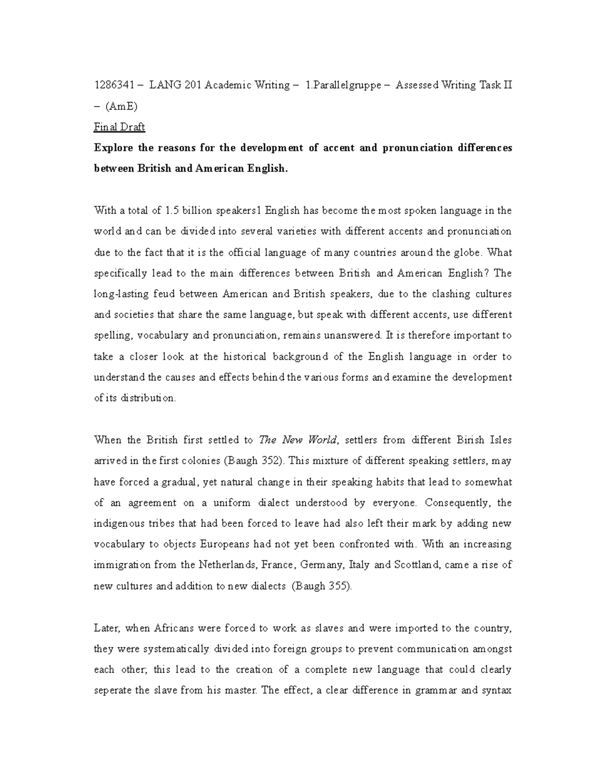 LANG Essay Grade A - 1286341 – LANG 201 Academic Writing – 1 – Assessed ...