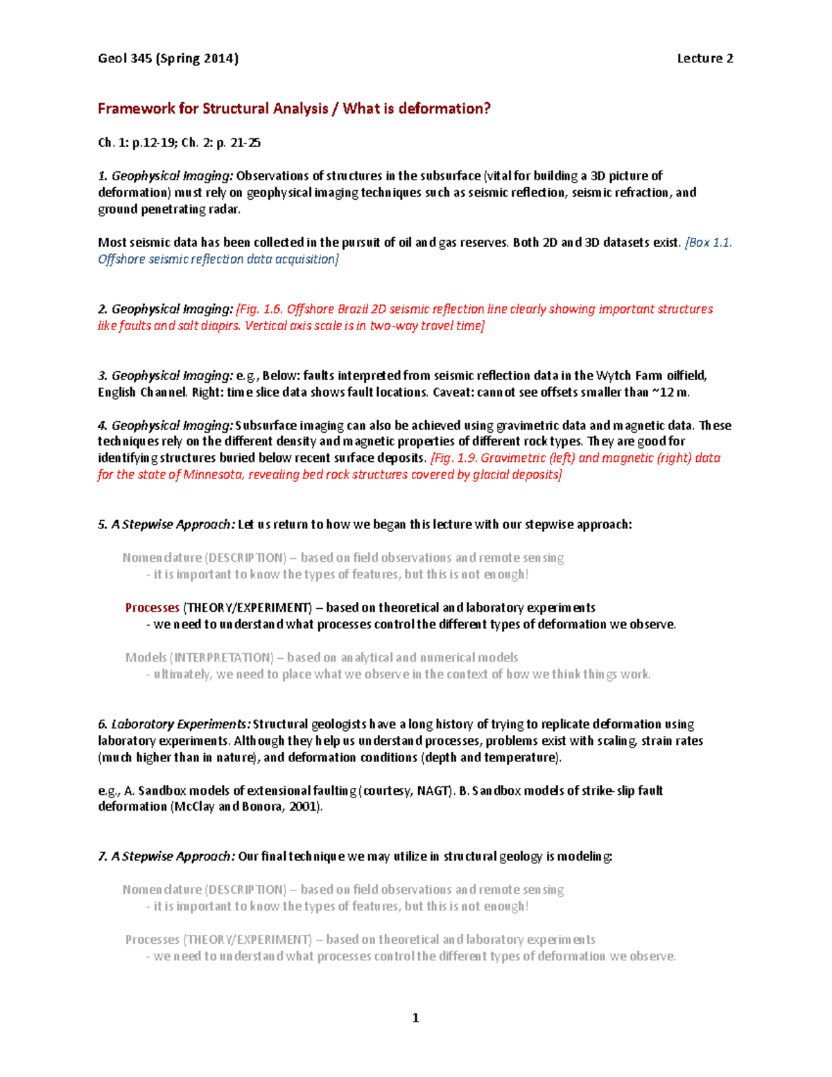 Natural Geology - Lec 2 Framework for structural analysis - Geol 345 ...