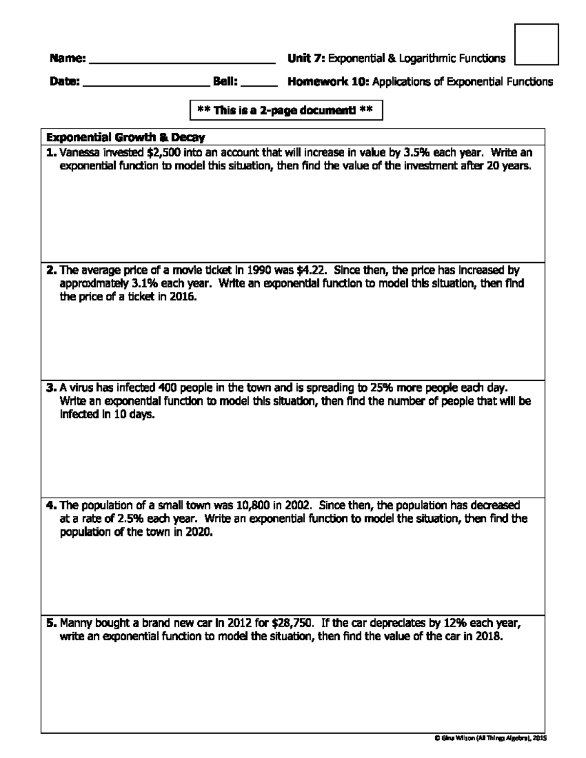Growth-decay-and-compound-interest-hw - Studocu
