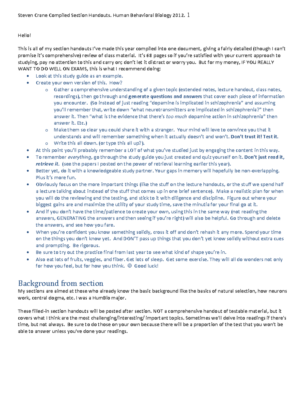 Kupdf - Lecture Notes - Hello! This is all of my section handouts I9ve ...