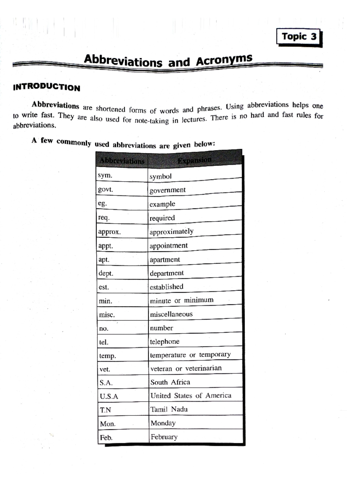 Abbreviation - Digital electronics - Studocu
