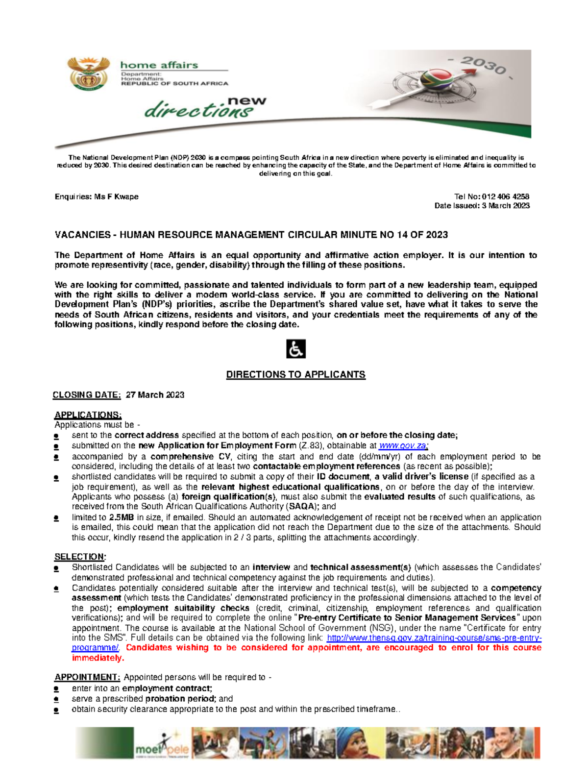 HRMC 14 of 2023 - Notes - The National Development Plan (NDP) 2030 is a ...