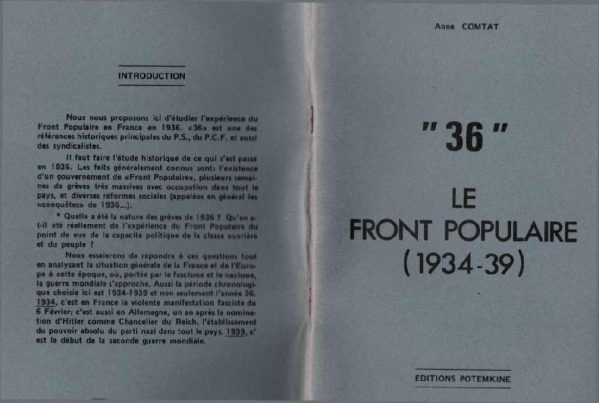 Front-populaire - história da frente popular francesa - INTRODUCTION ...