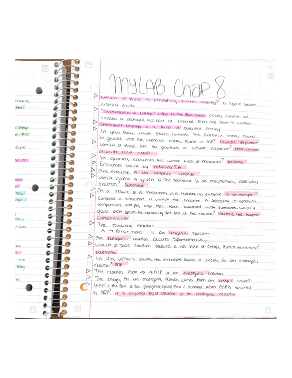 My lab 8 - pearson my lab and mastering study questions. spring 2023 ...