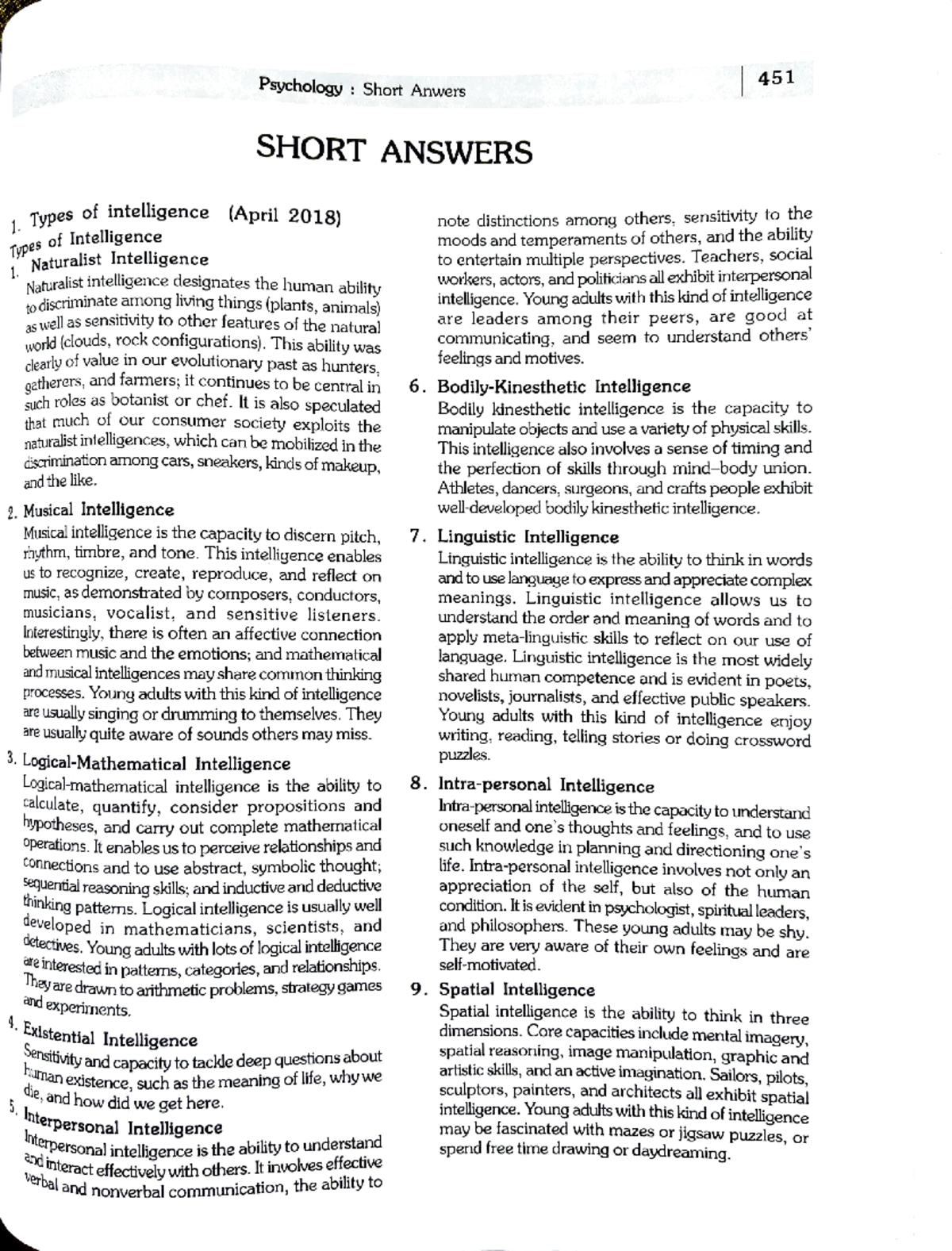 Psychology 3 - Essay notes for bsc nursing students. - Psychology ...