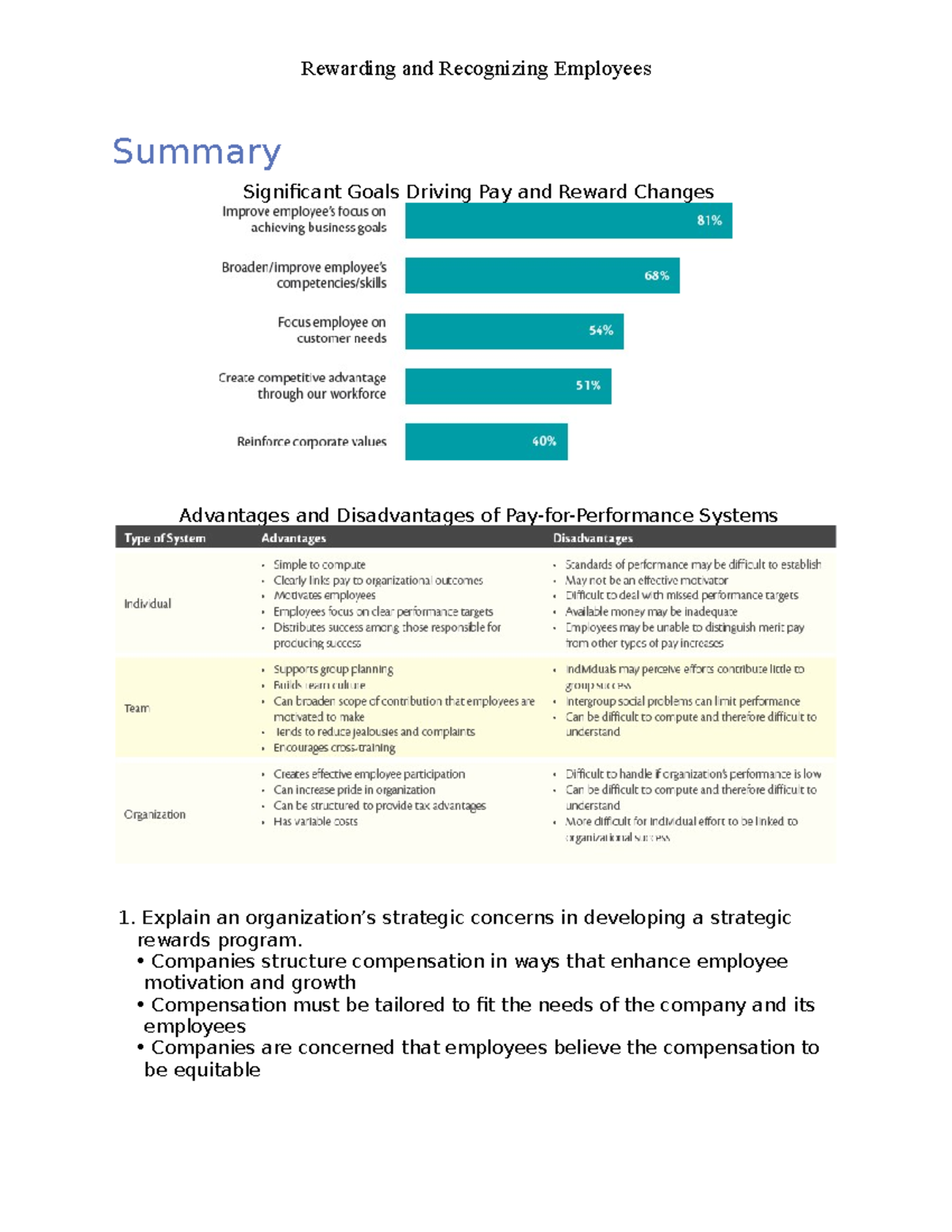 HR Rewarding and Recognizing Employees - Rewarding and Recognizing ...