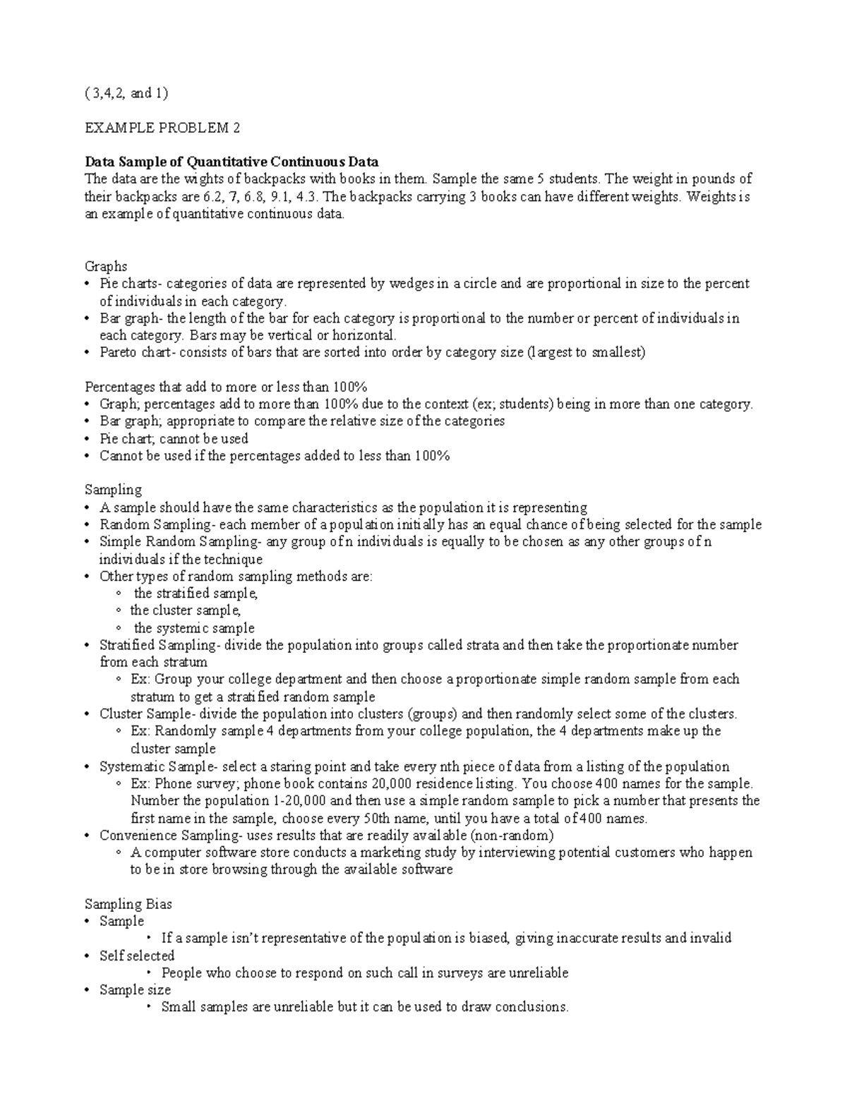 Note Mar 9, 2023 3 - CHAPTER 1 - ( 3,4,2, and 1) EXAMPLE PROBLEM 2 Data ...