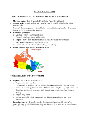 Regional Geography of Canada Map Review - {Note difference between the ...