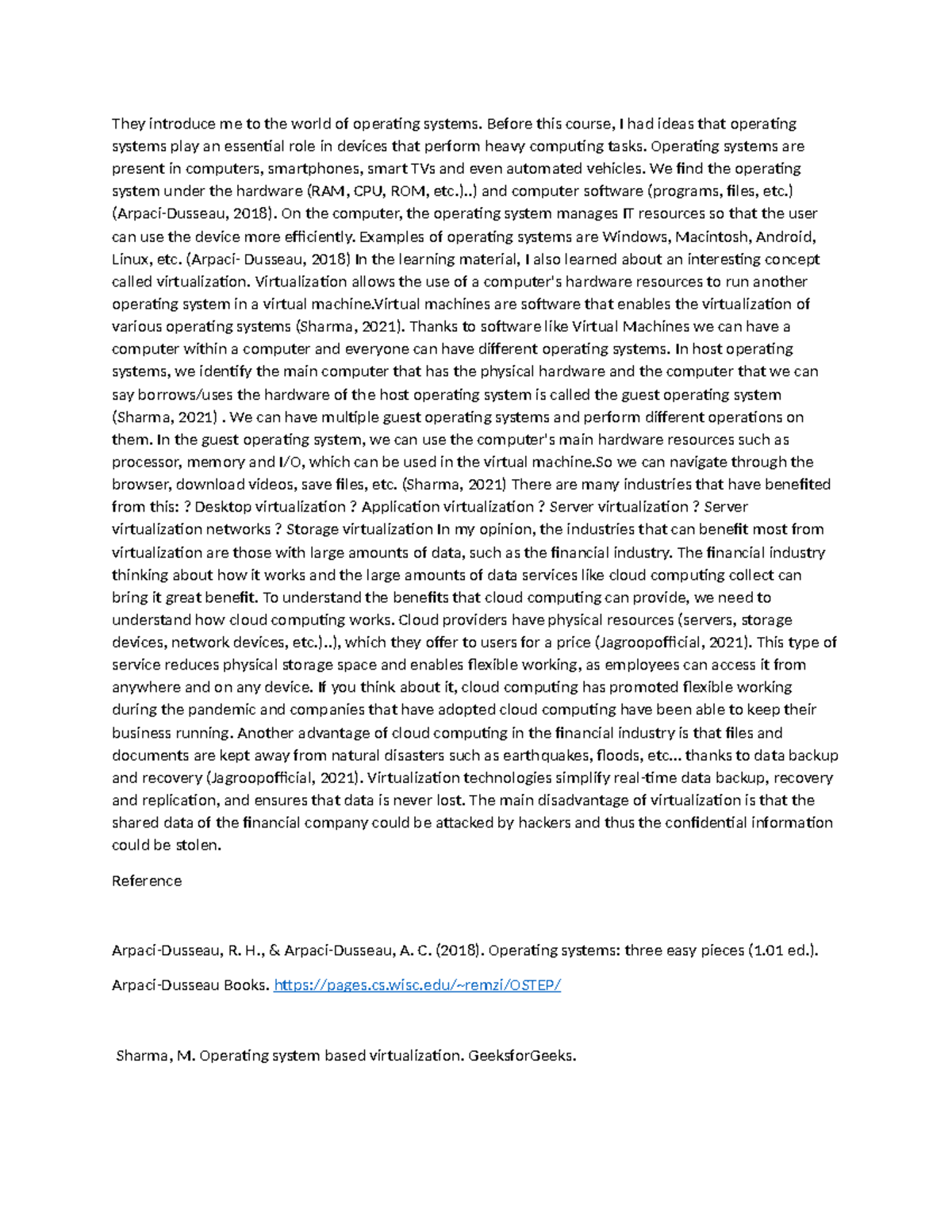 Unit 1 - Unit 1 - They introduce me to the world of operating systems ...