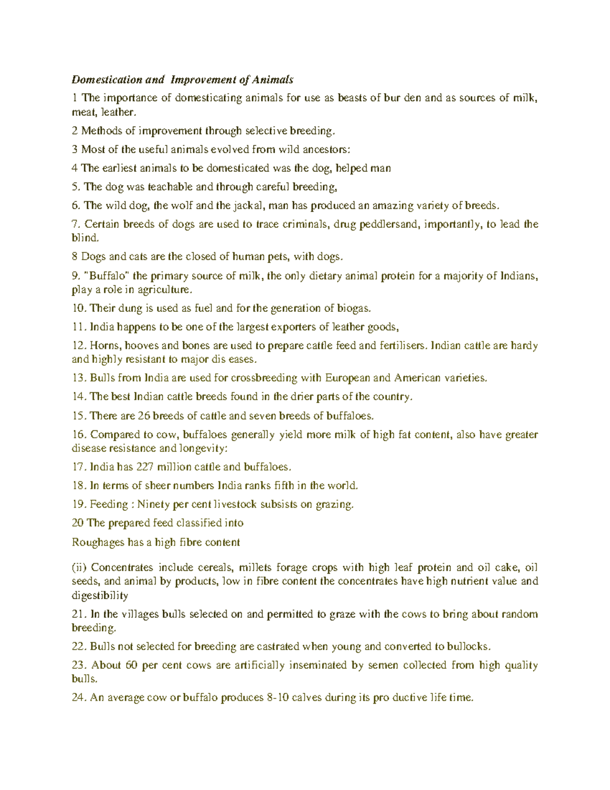 Chapter 3 Domestication and Improvement of Animals - Domestication and ...