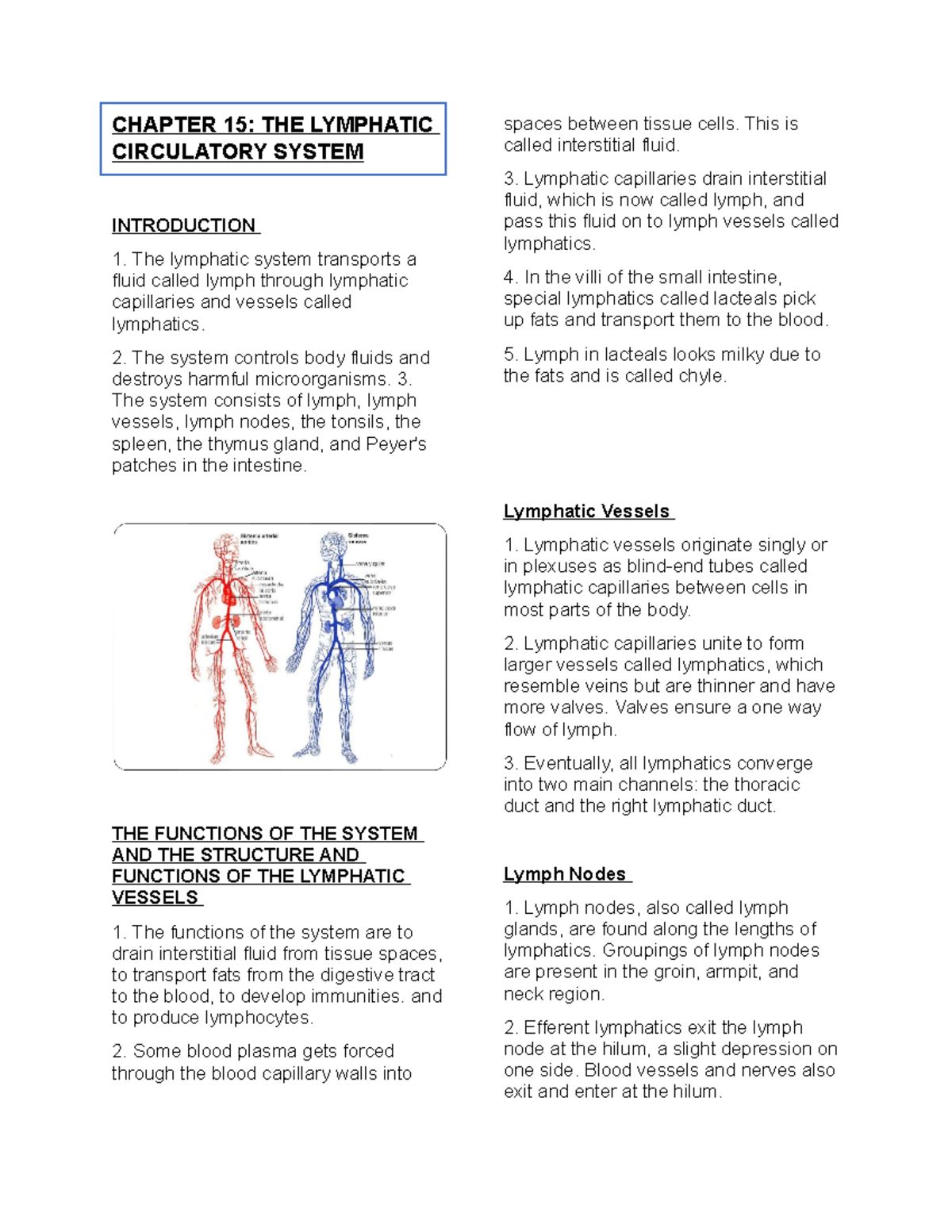 Anaphy- Chapter 15 - CHAPTER 15: THE LYMPHATIC CIRCULATORY SYSTEM ...