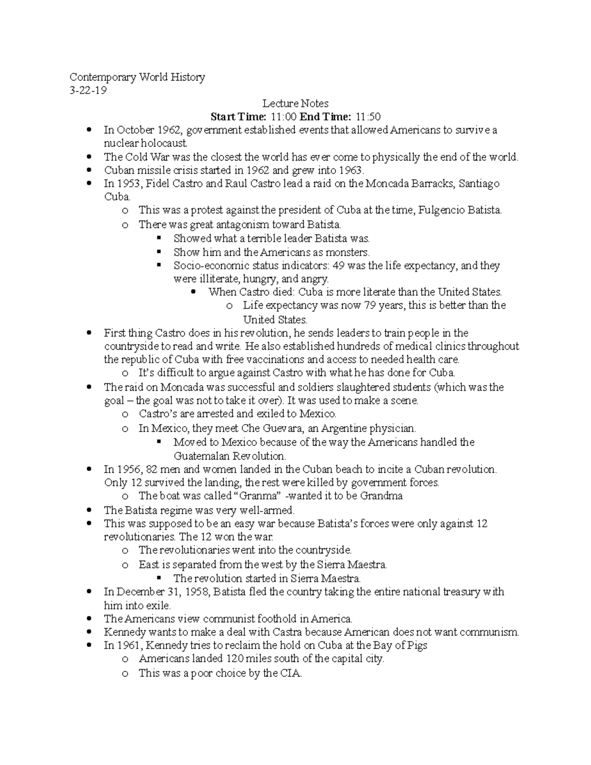 Contemporary World History 3-22-19 - Contemporary World History 3-22 ...