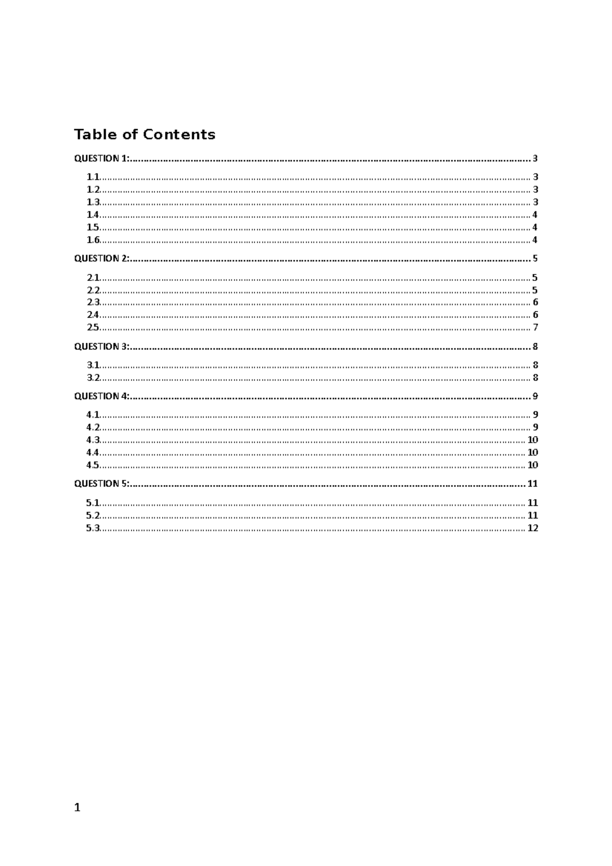 FINM7311 Exam Attempt 3rd Year1st Semester - Table of Contents QUESTION ...