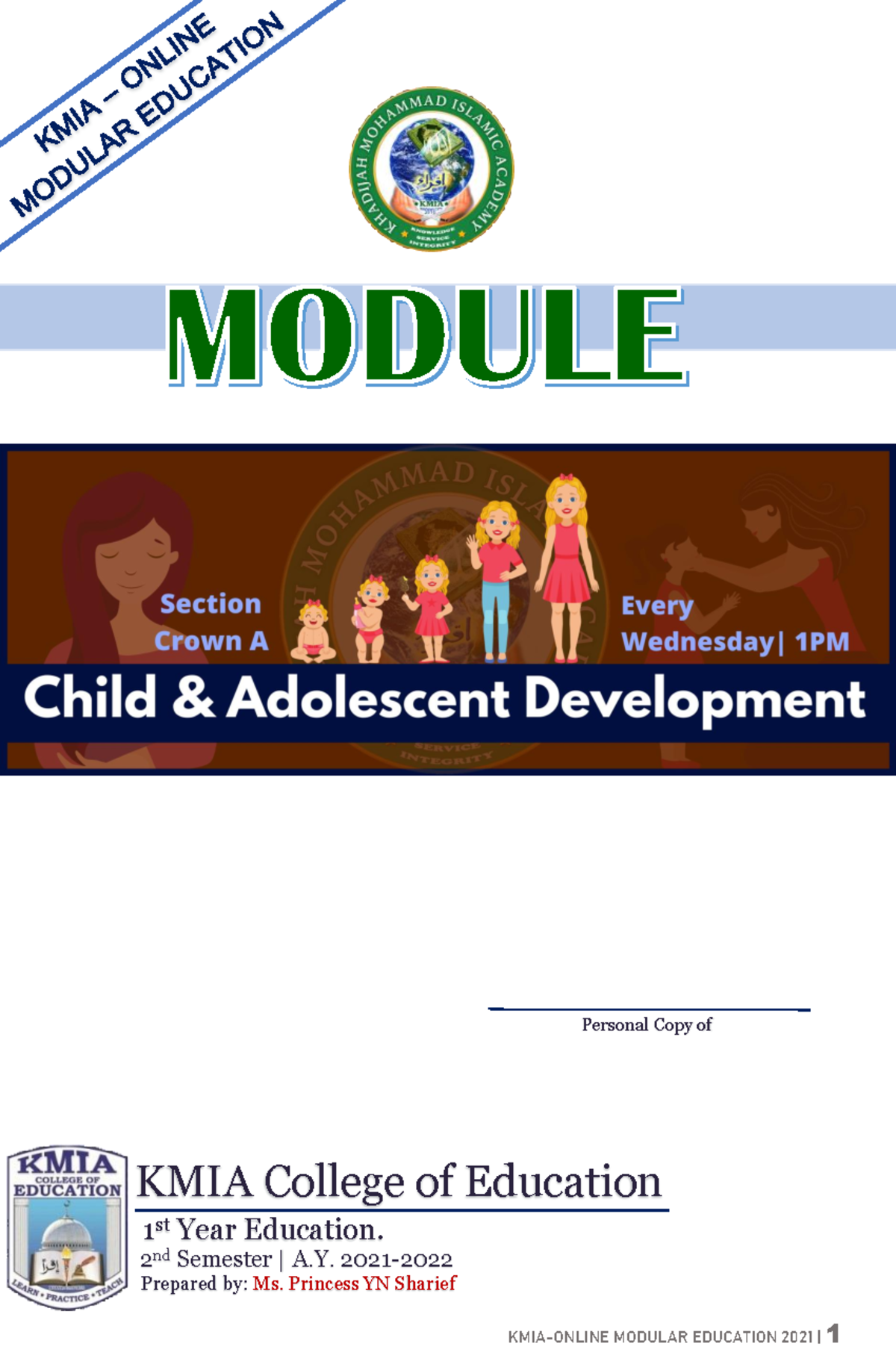 PEC 1 Module (Crown A) - Secondary Education Major in English - KMIA ...