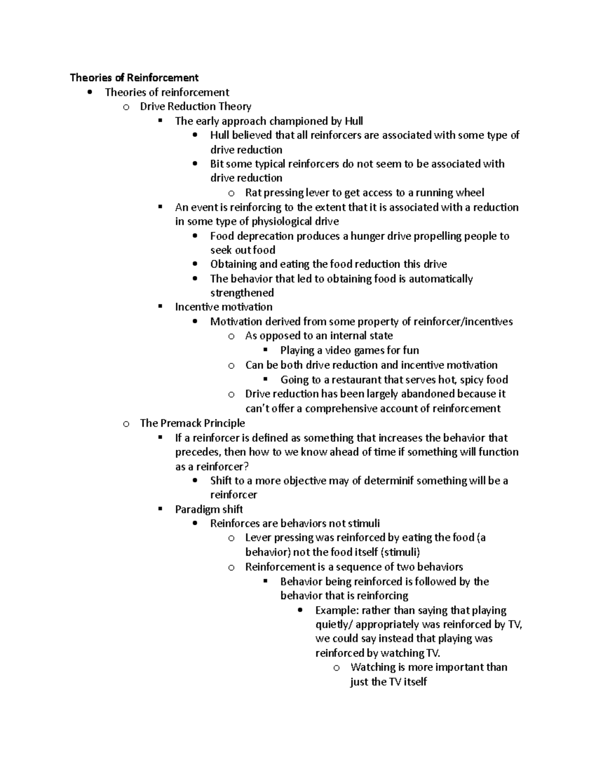 Theories of Reinforcement Part 2 - Theories of Reinforcement Theories ...