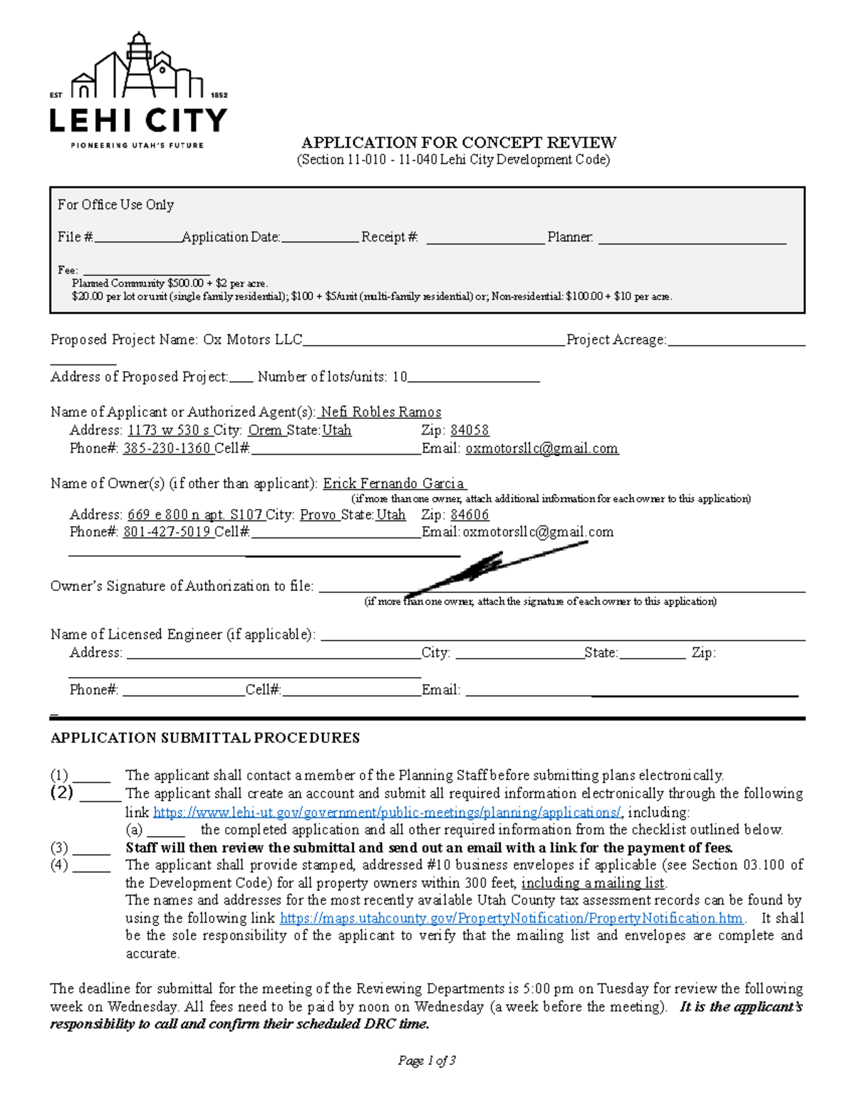 Concept Plan copy - notes - APPLICATION FOR CONCEPT REVIEW (Section 11 ...