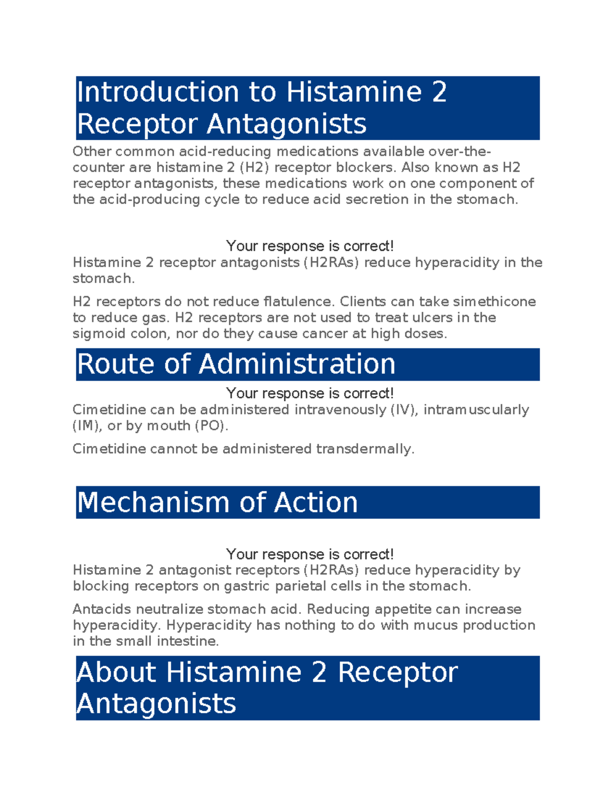GI Anti Histamines - Introduction to Histamine 2 Receptor Antagonists ...