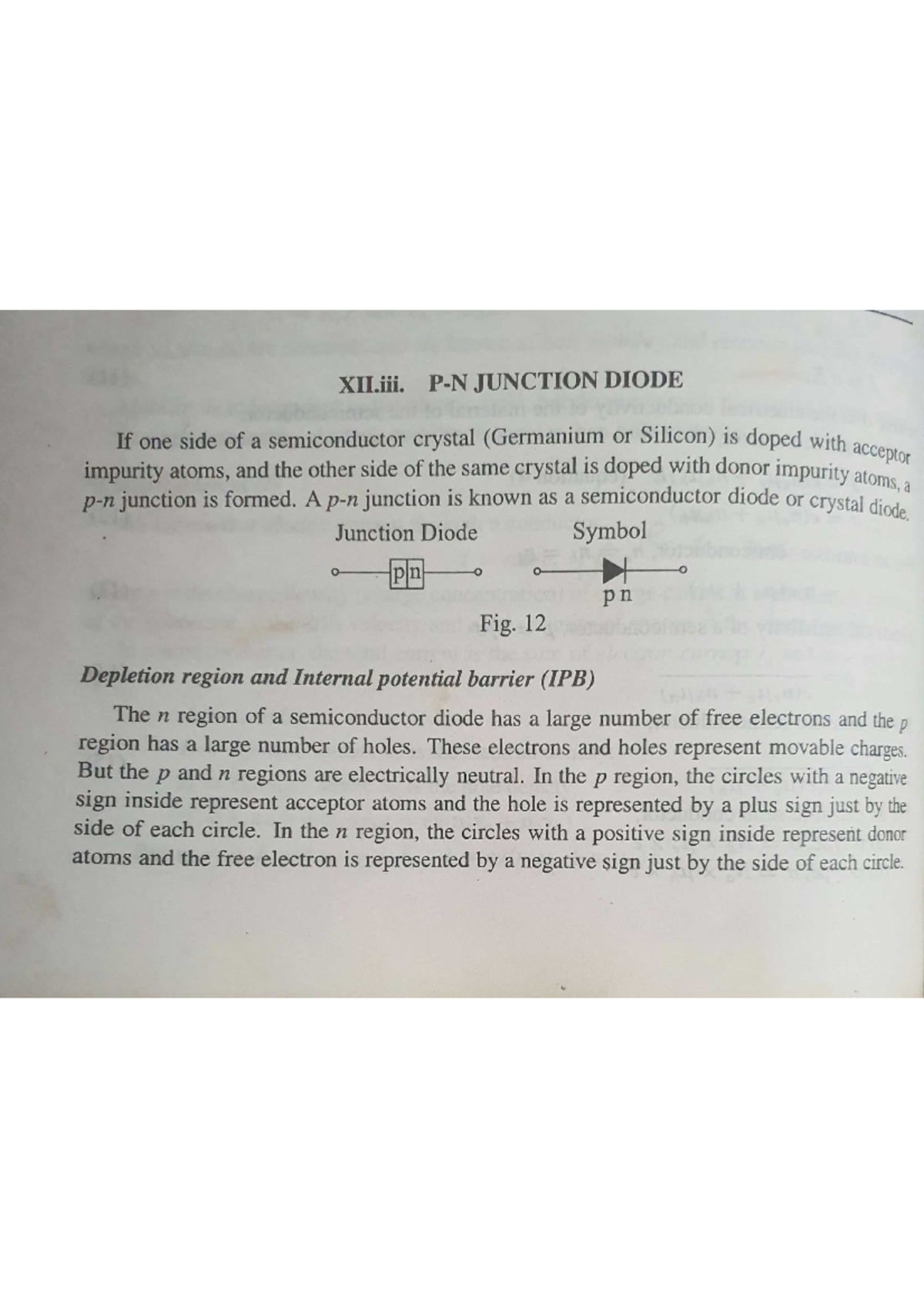 P n junction diode - Fundamentals of physics - Bsc physics - Studocu