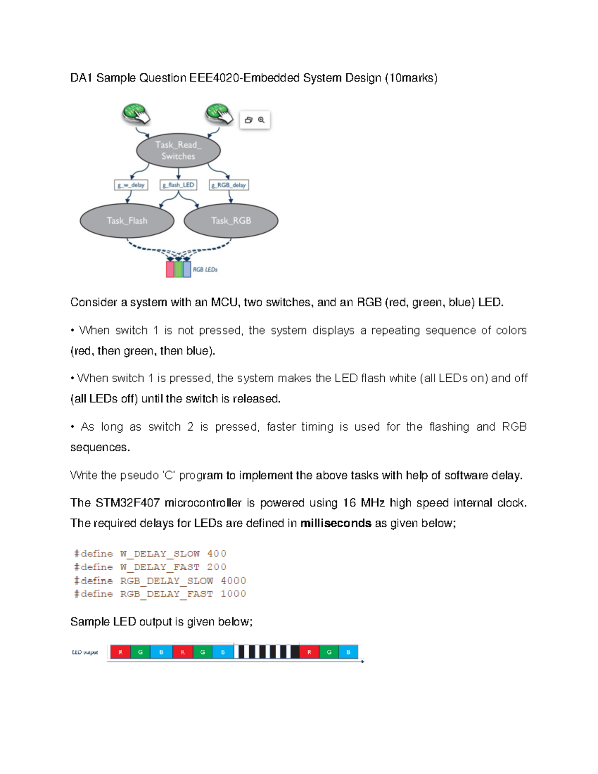 Fallsem 2024-25 BEEE213L TH VL2024250101176 DA-1-QP-KEY - DA1 Sample Question EEE4020-Embedded ...