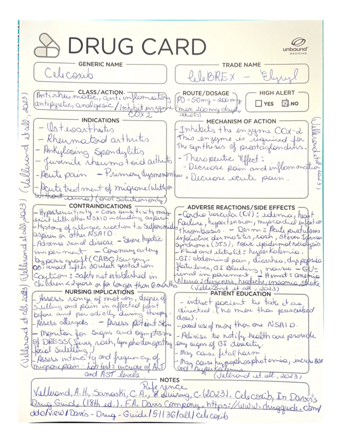 DRUG CARD - Drug card - DRUG CARD unbound MEDICINE GENERIC NAME TRADE ...