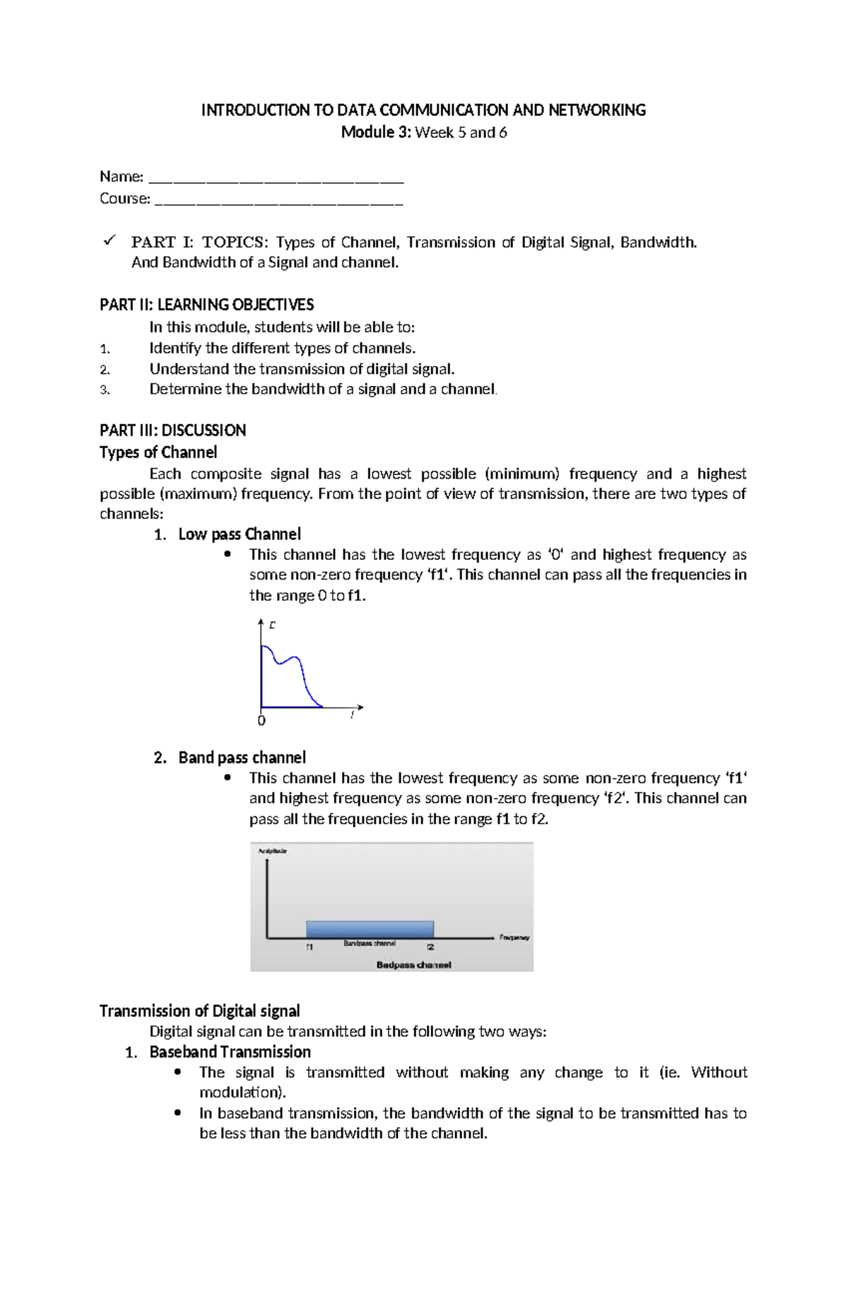 DCN Module 3 week 5 6 - file - INTRODUCTION TO DATA COMMUNICATION AND ...