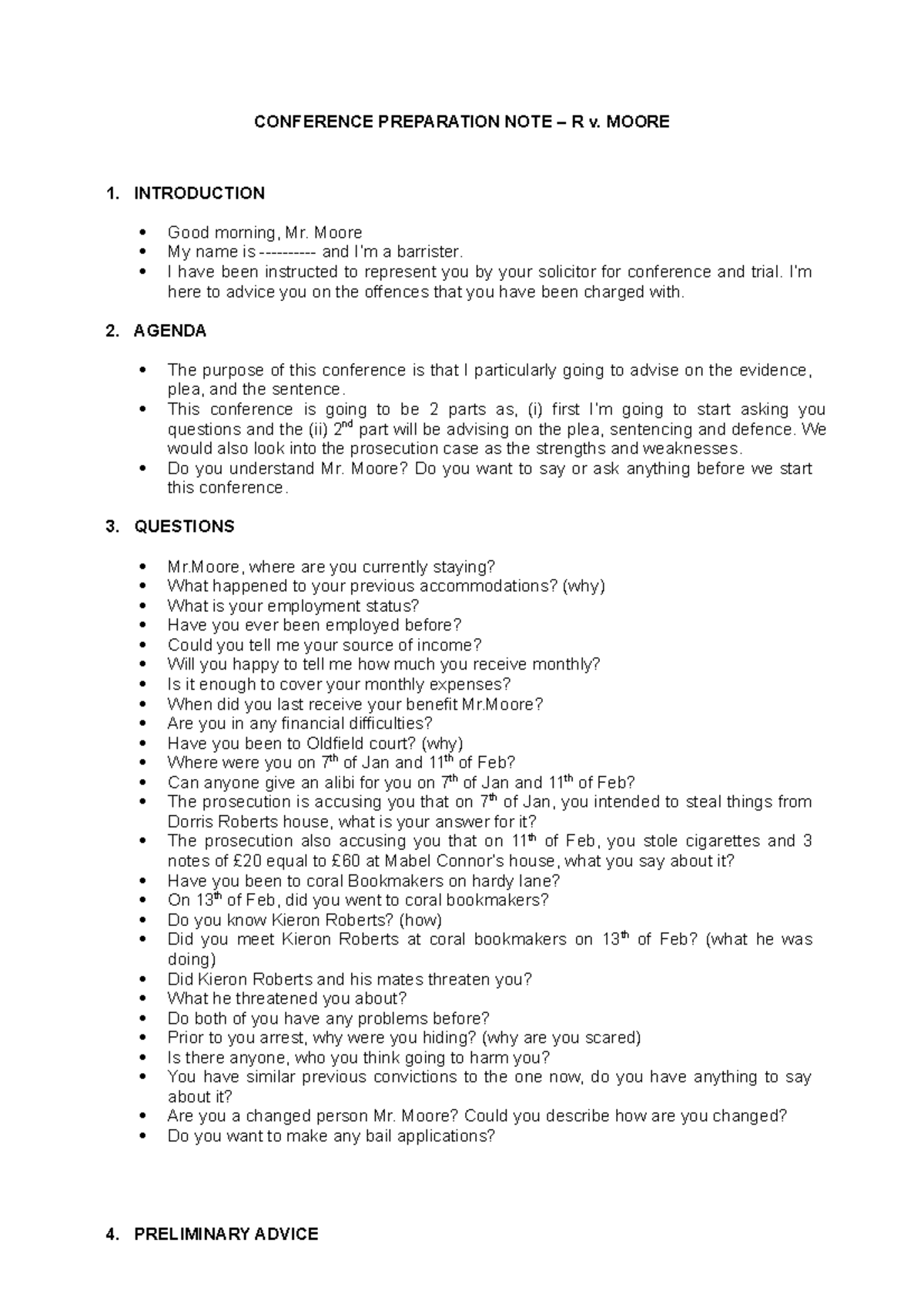 BTC Con Prepare Template Con Prep Note - CONFERENCE PREPARATION NOTE ...