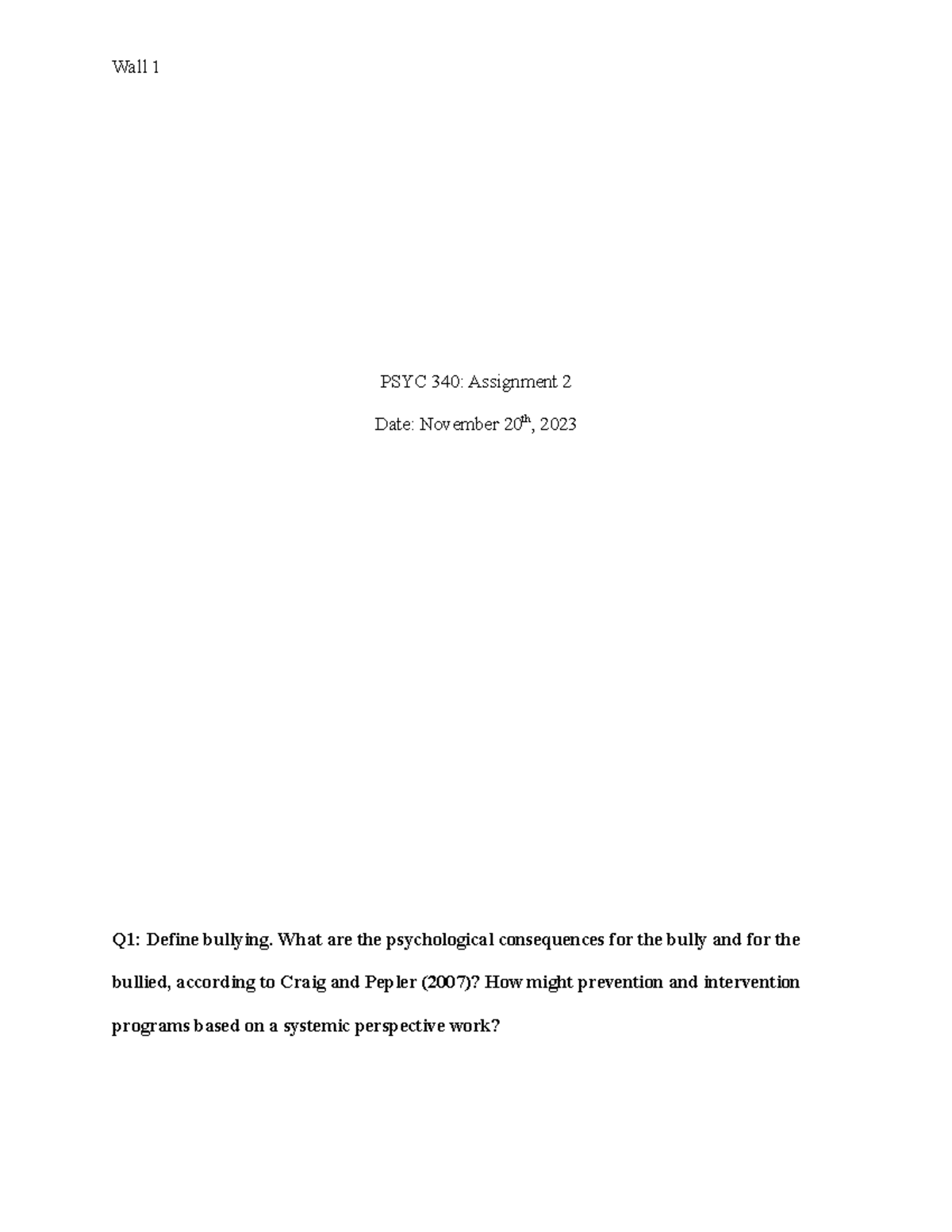 Assignment 2 - Choose five (5) questions, one from each of Units 6 to ...