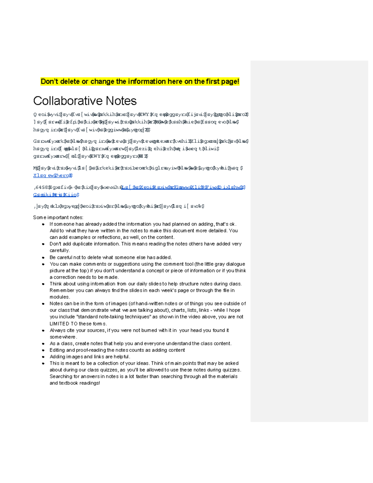 ENG108 - Spring 2023 Collaborative Notes - Don’t delete or change the ...