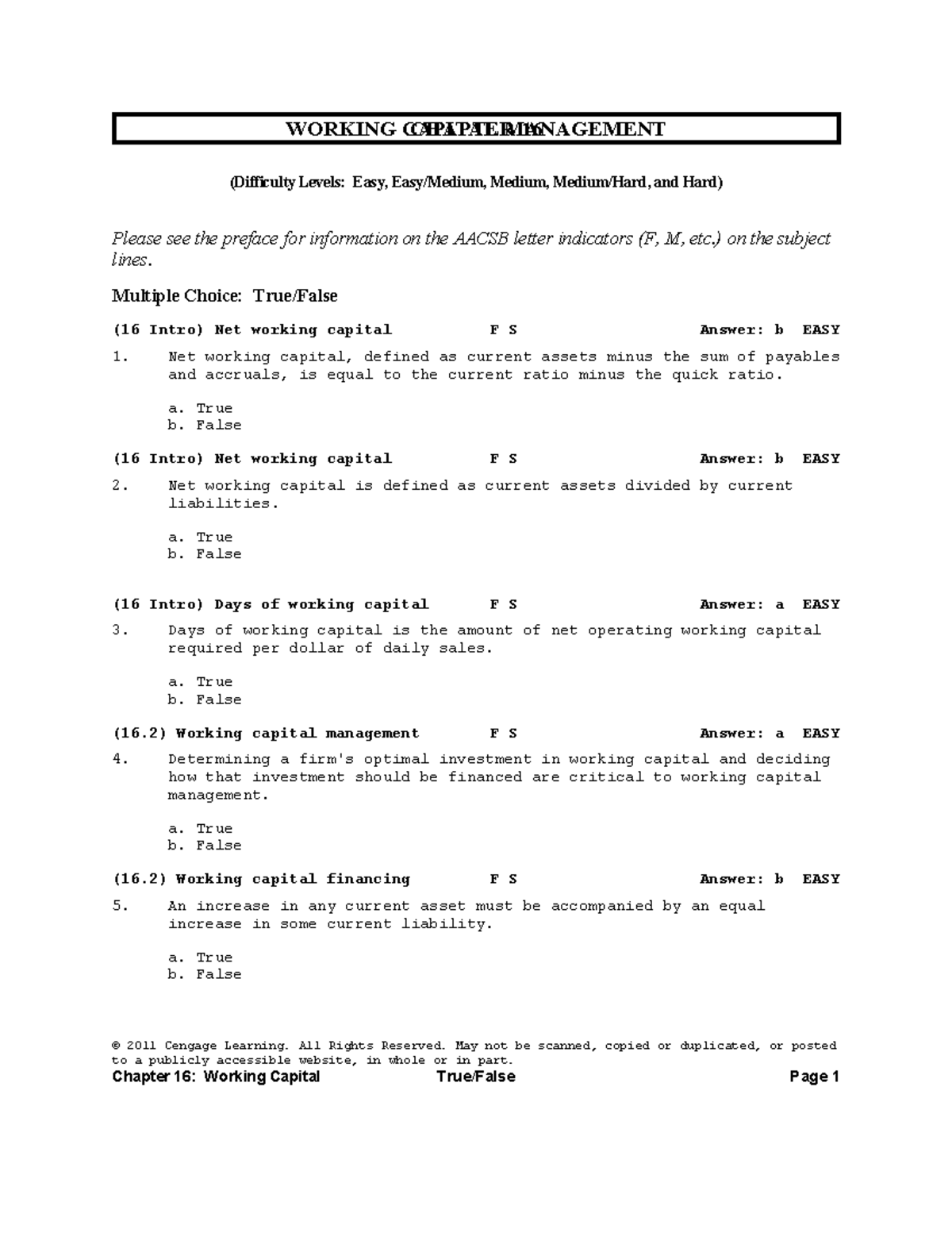 Pdfcoffee - practice - (Difficulty Levels: Easy, Easy/Medium, Medium, Medium/Hard, and Hard ...