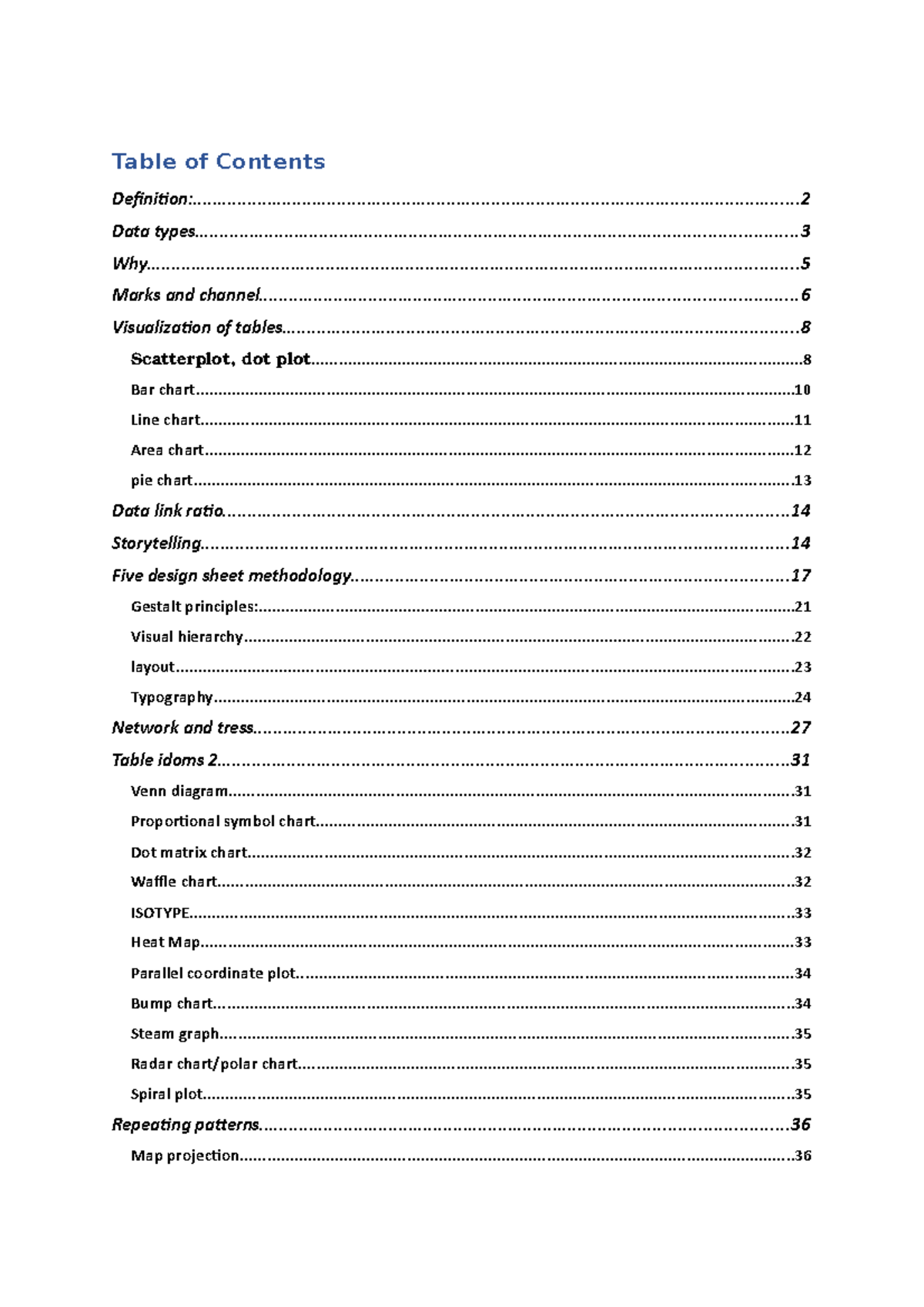 3179 notes - Table of Contents - Studocu