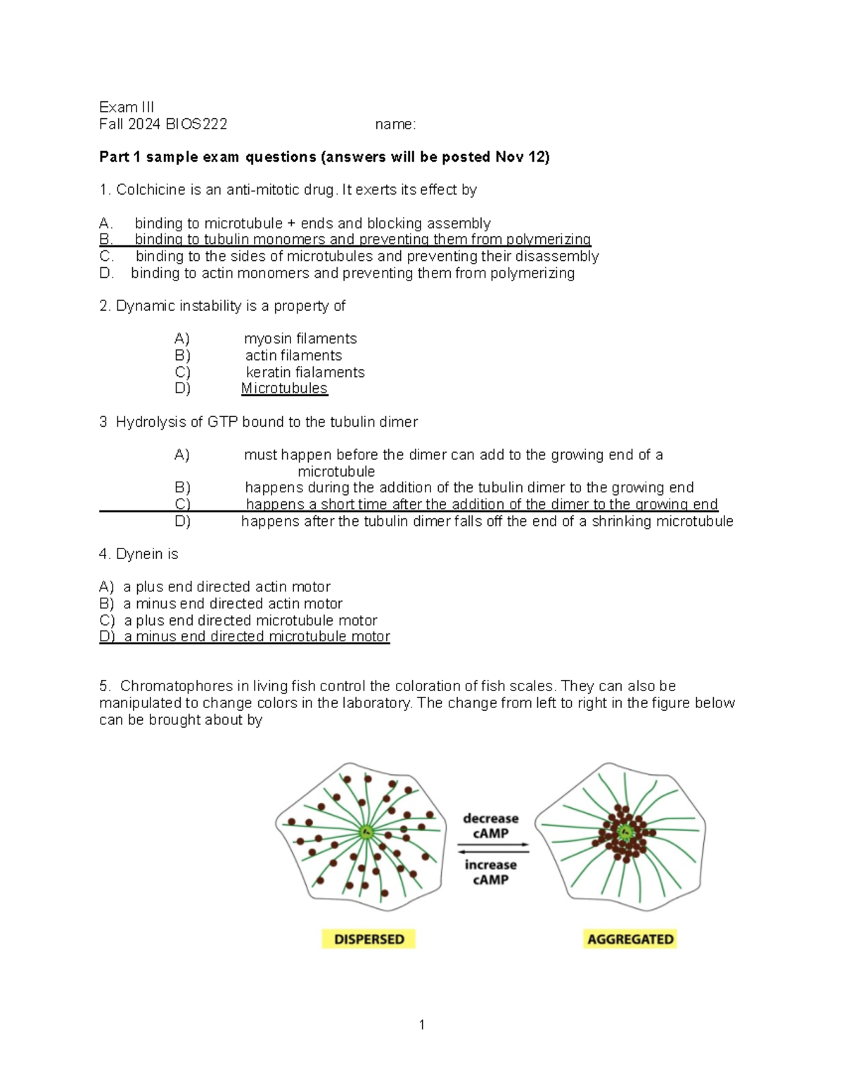 80 question Exam3 study guide pdf - Exam III Fall 2024 BIOS222 name ...