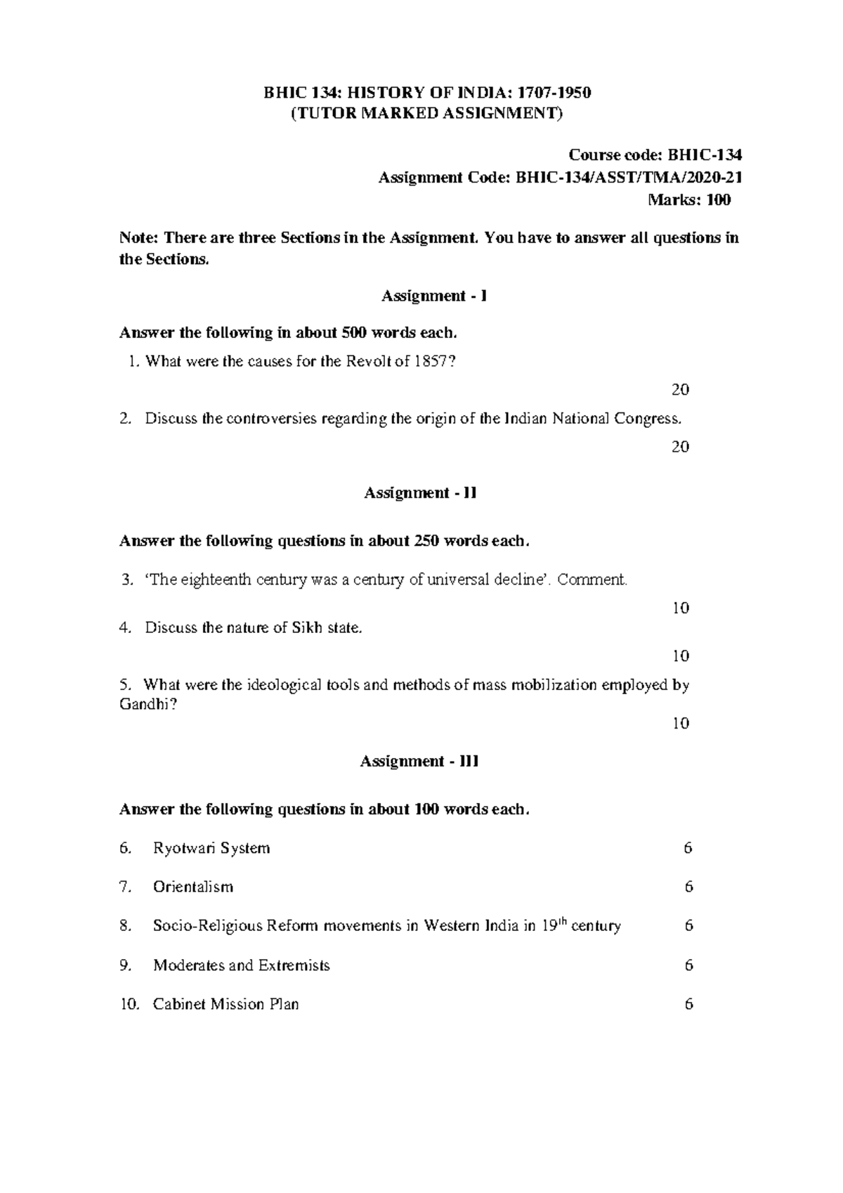 195435185 BHIC 134 - It is questions and answers of assignment BHIC133 ...