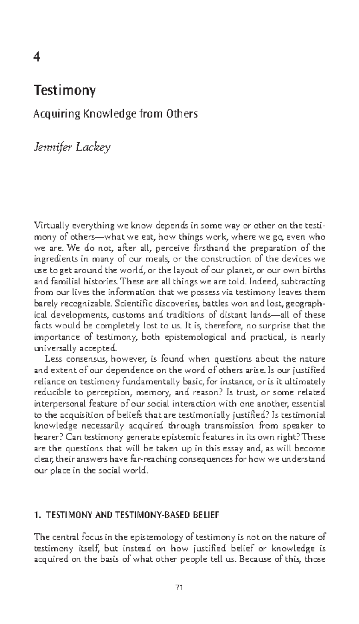 4. Jennifer Lackey - Testimony - 71 Virtually everything we know ...