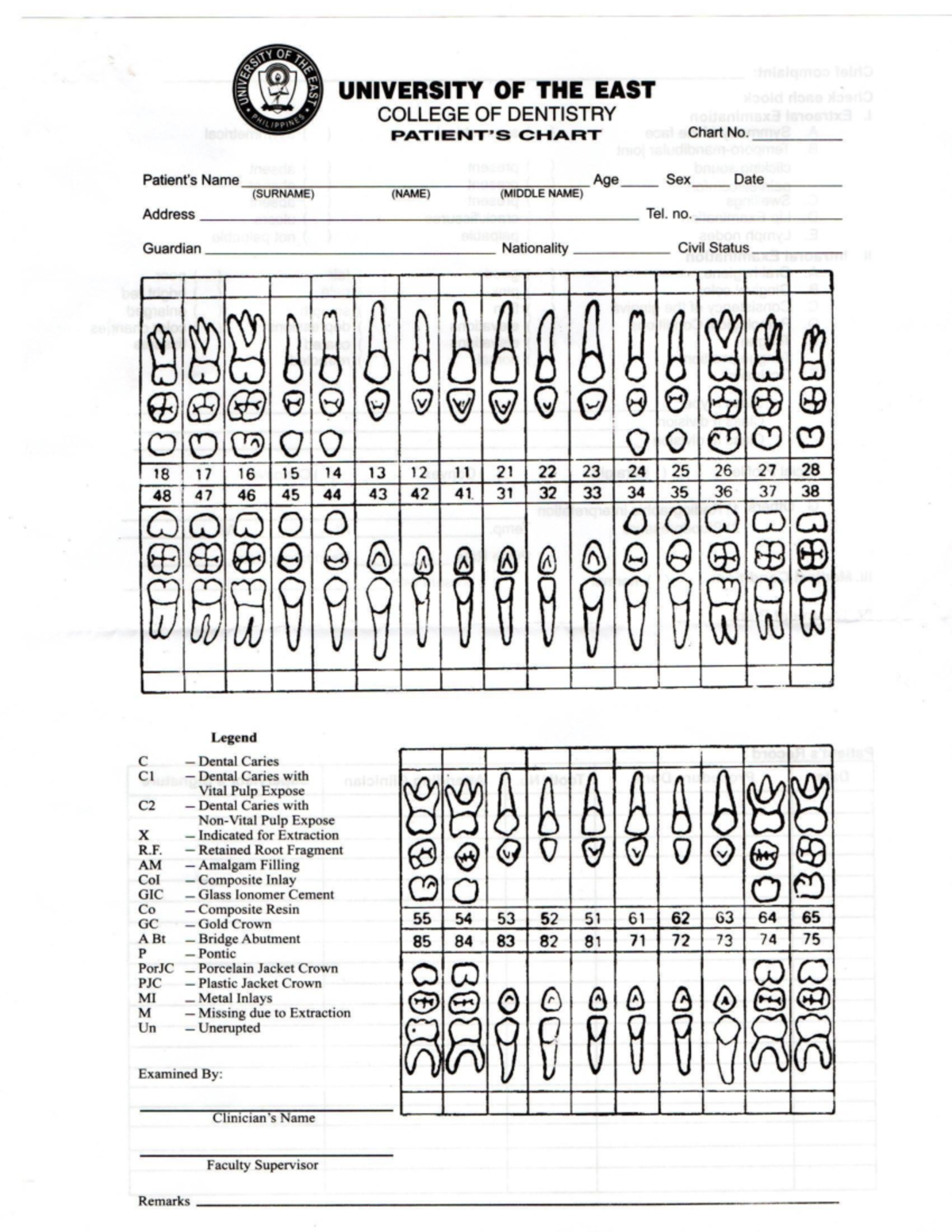 ME-chart-questionnaires - UNIVERSITY OF THE EAST – COLLEGE OF DENTISTRY ...