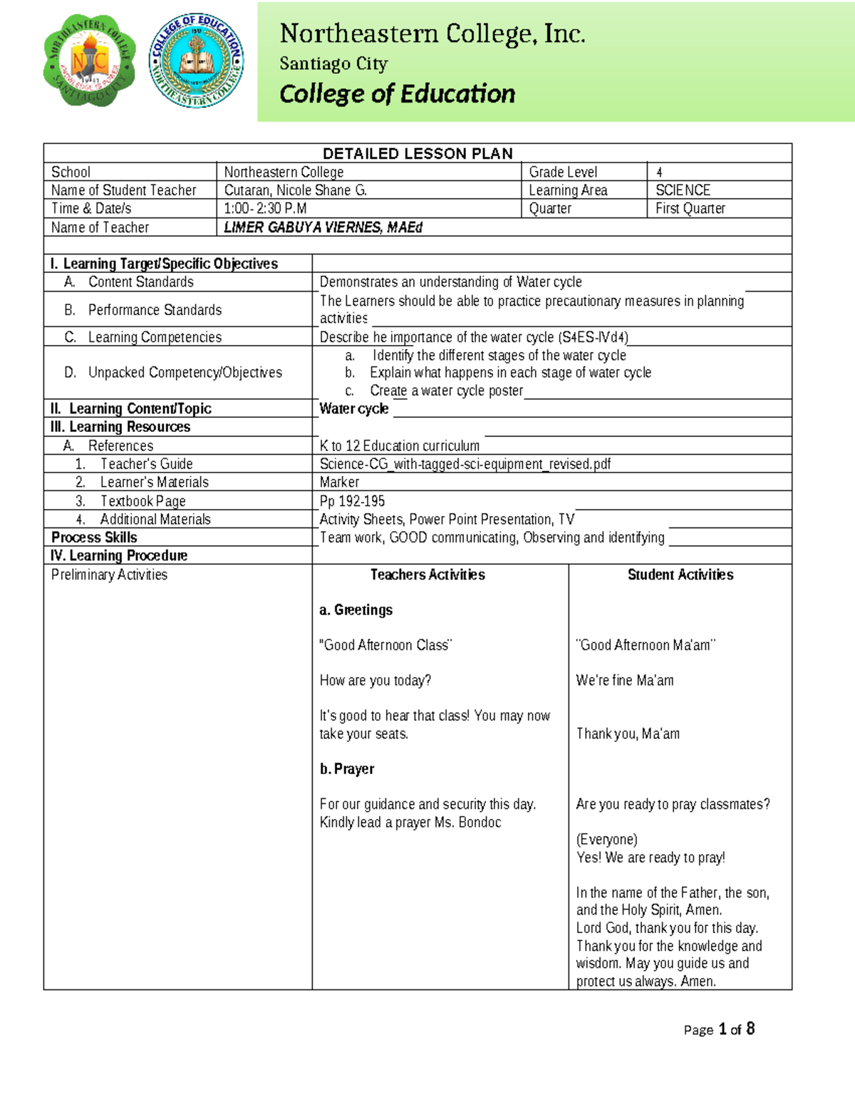 Dlp science, biology 4 - HGNJMK,HTGH - Santiago City College of ...