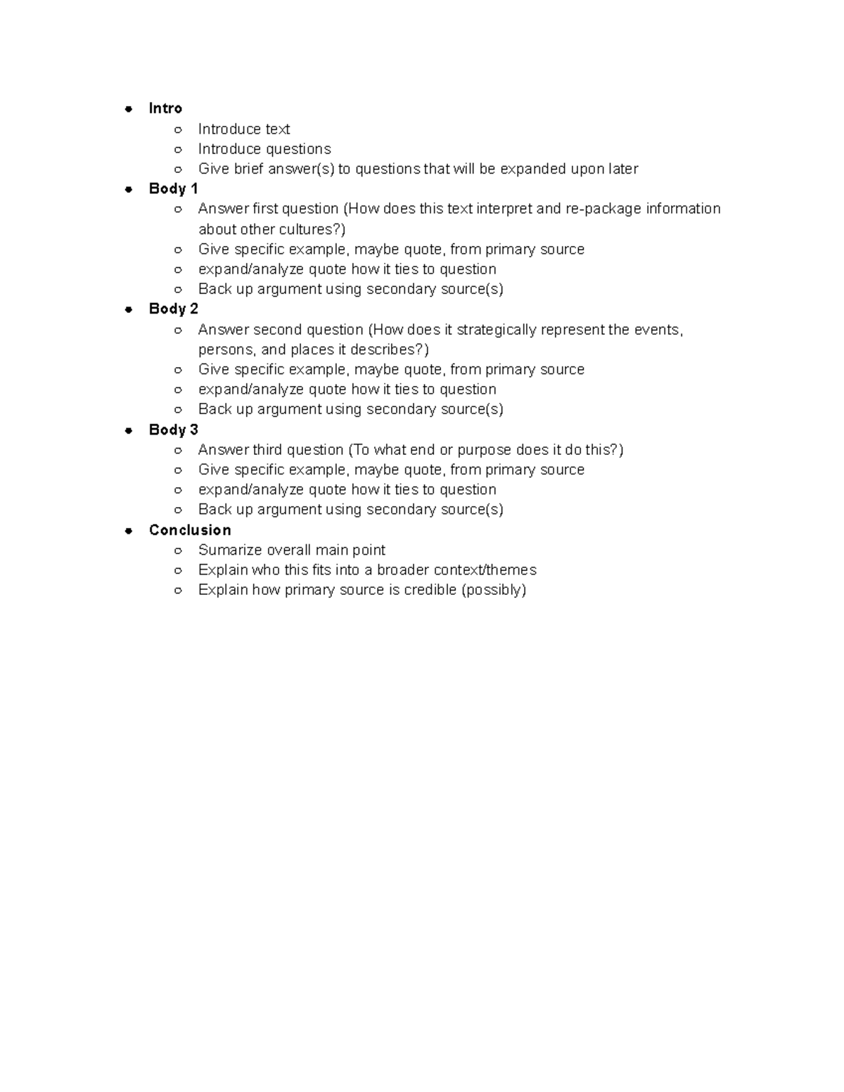 LTEN Final Paper Outline - Intro Introduce text Introduce questions ...