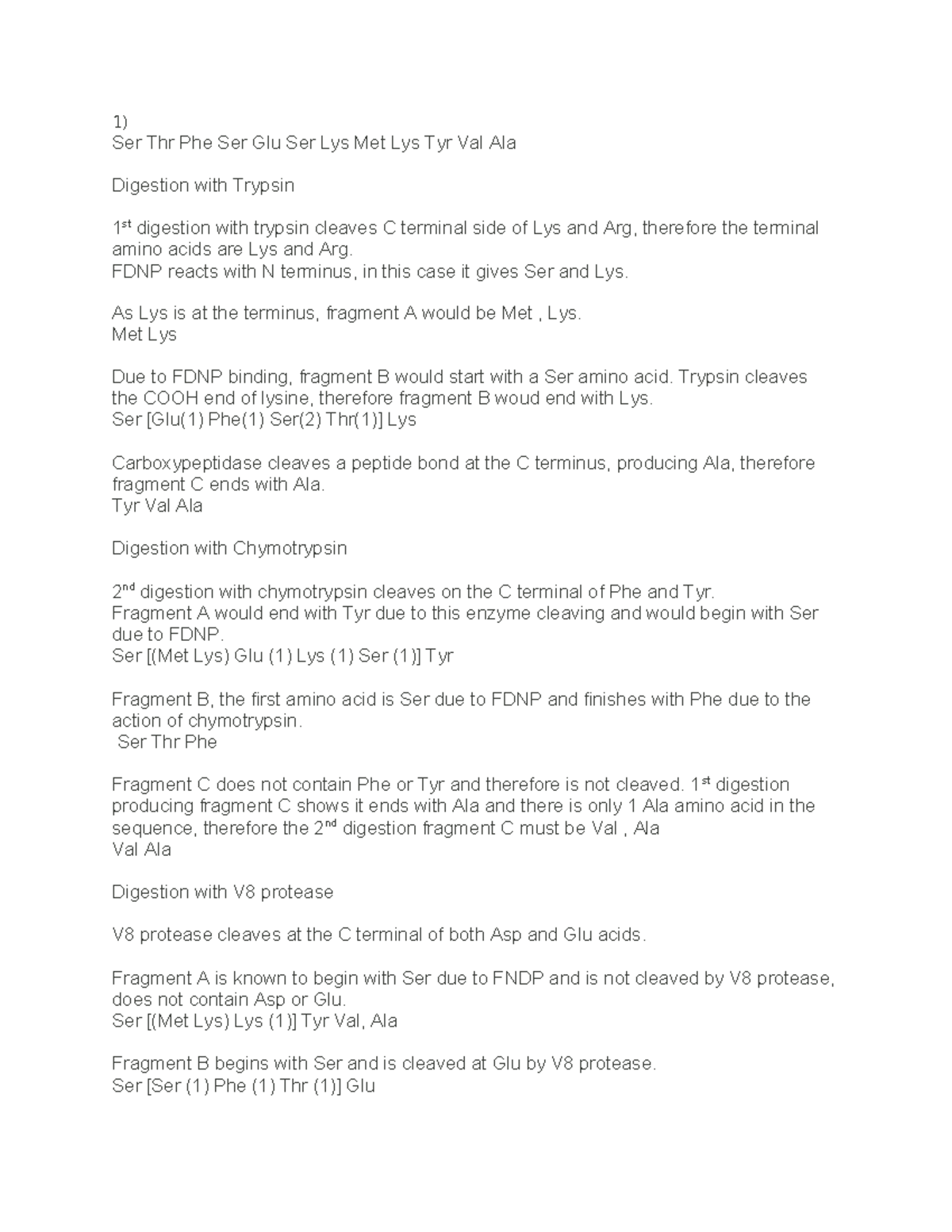 GBL Jacob Dransfield Part 1 - 1) Ser Thr Phe Ser Glu Ser Lys Met Lys ...