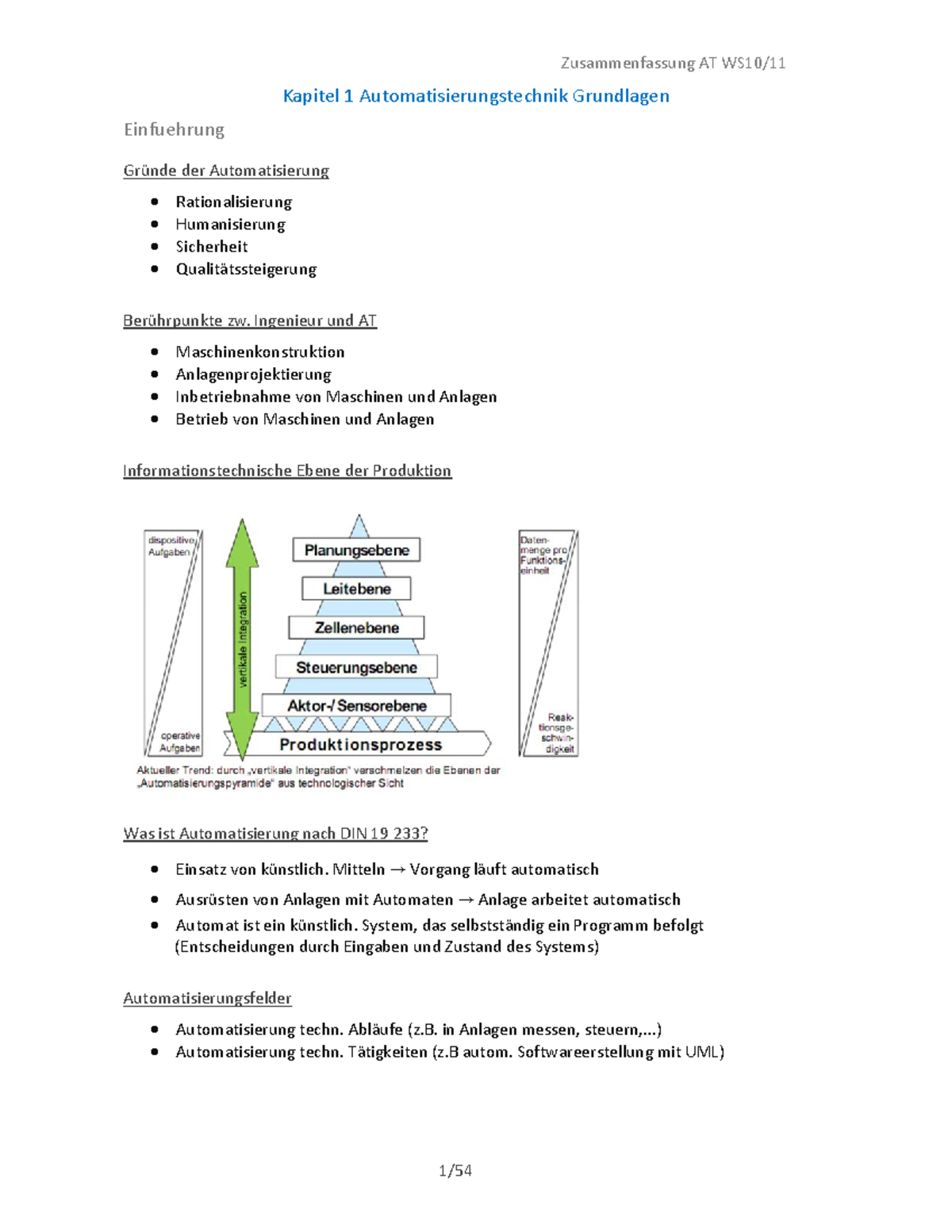 Zusammenfassung AT Teil1 - Einfuehru Gründe de Rat Hum Sich Qu ...