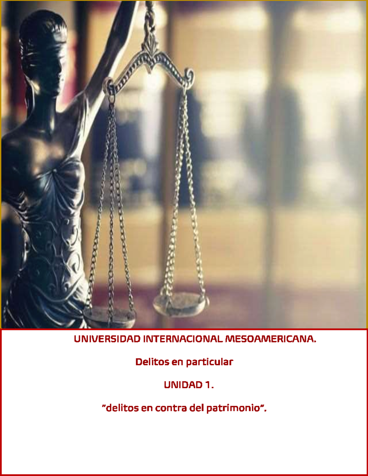 Delitos en particular unidad 1 - Delitos en particular UNIDAD 1 ...