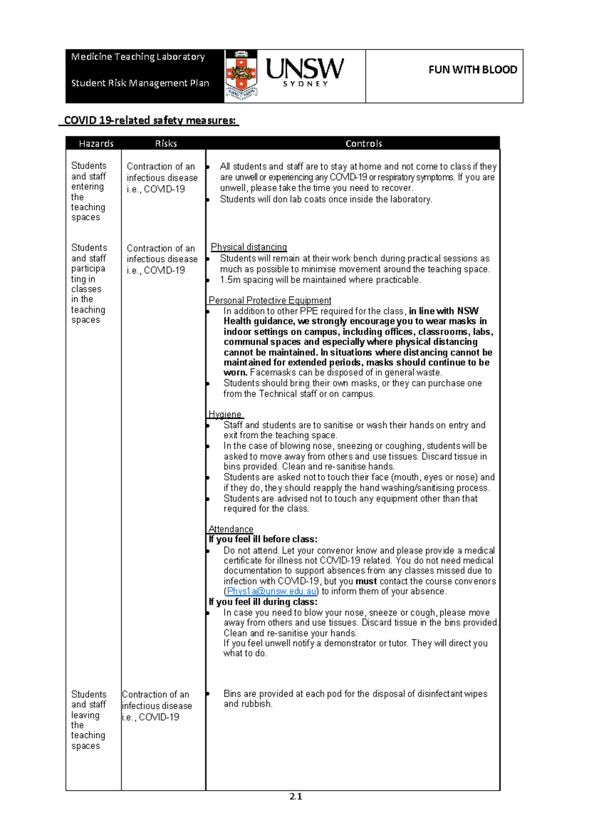 Fun with Blood 2023 Final - Medicine Teaching Laboratory Student Risk ...